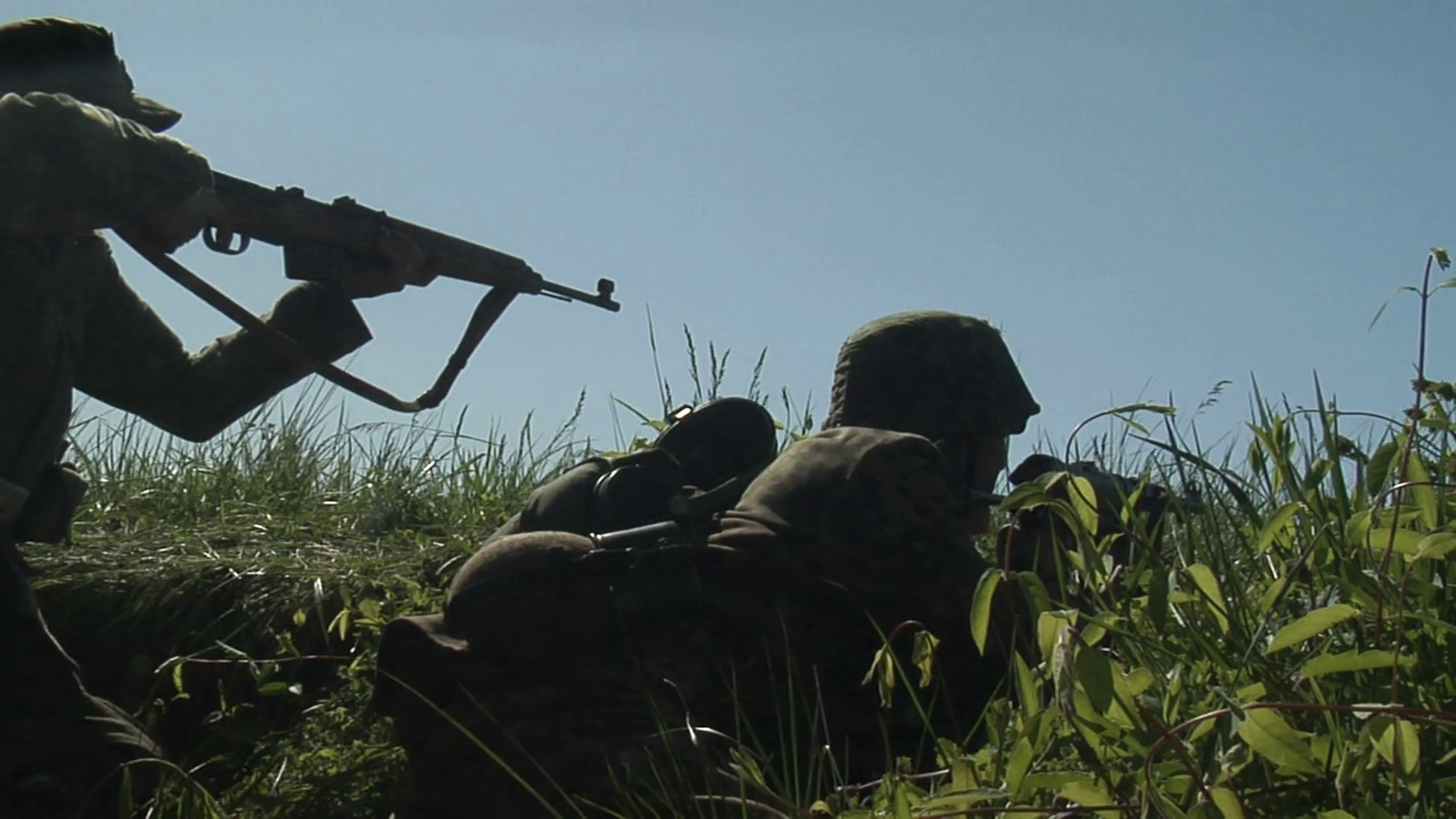 German World War 2 Soldiers Firing With Stock Footage SBV-300304650 ...