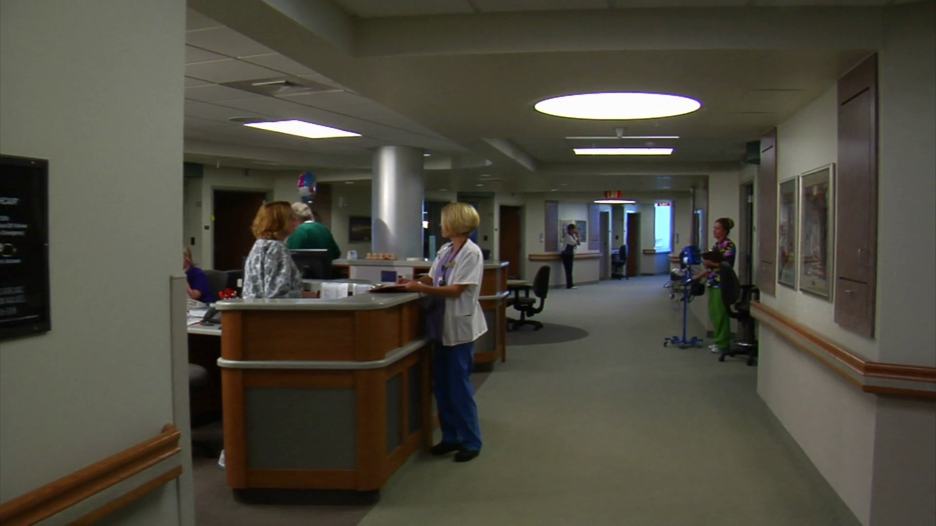 Gliding Shot Of Busy Nurses Staff In Hospital Stock Footage SBV ...