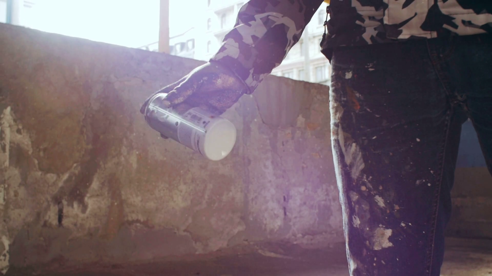 Graffiti Artist Spraying Can In Ghetto Stock Footage SBV-310233358 ...