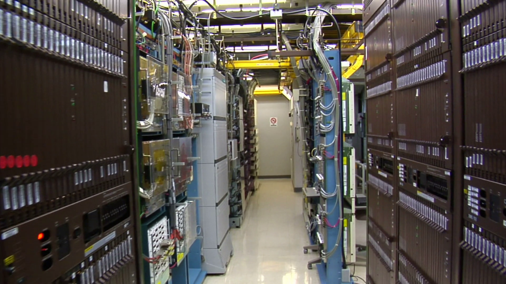 It Technician Works In Computer Server Room Stock Footage SBV-300150161 ...