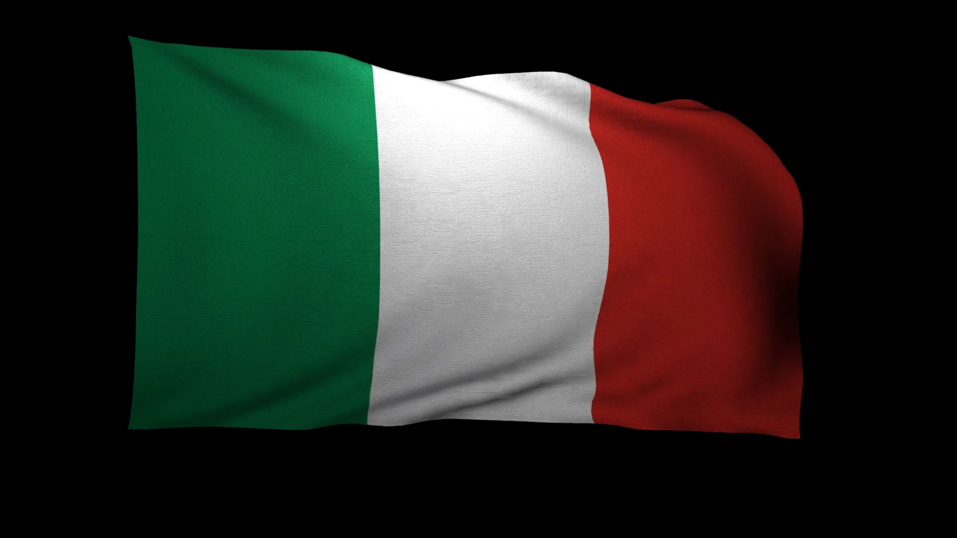 Italy Flag 3d Rendering With Alpha Channel Stock Motion Graphics SBV ...