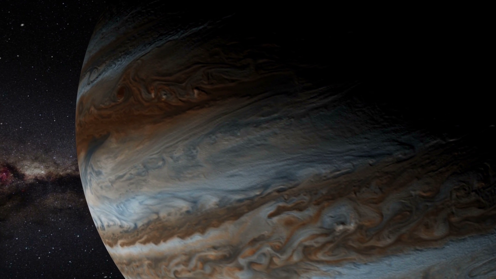 Jupiter Half Shadowed Stock Motion Graphics SBV-300196680 - Storyblocks