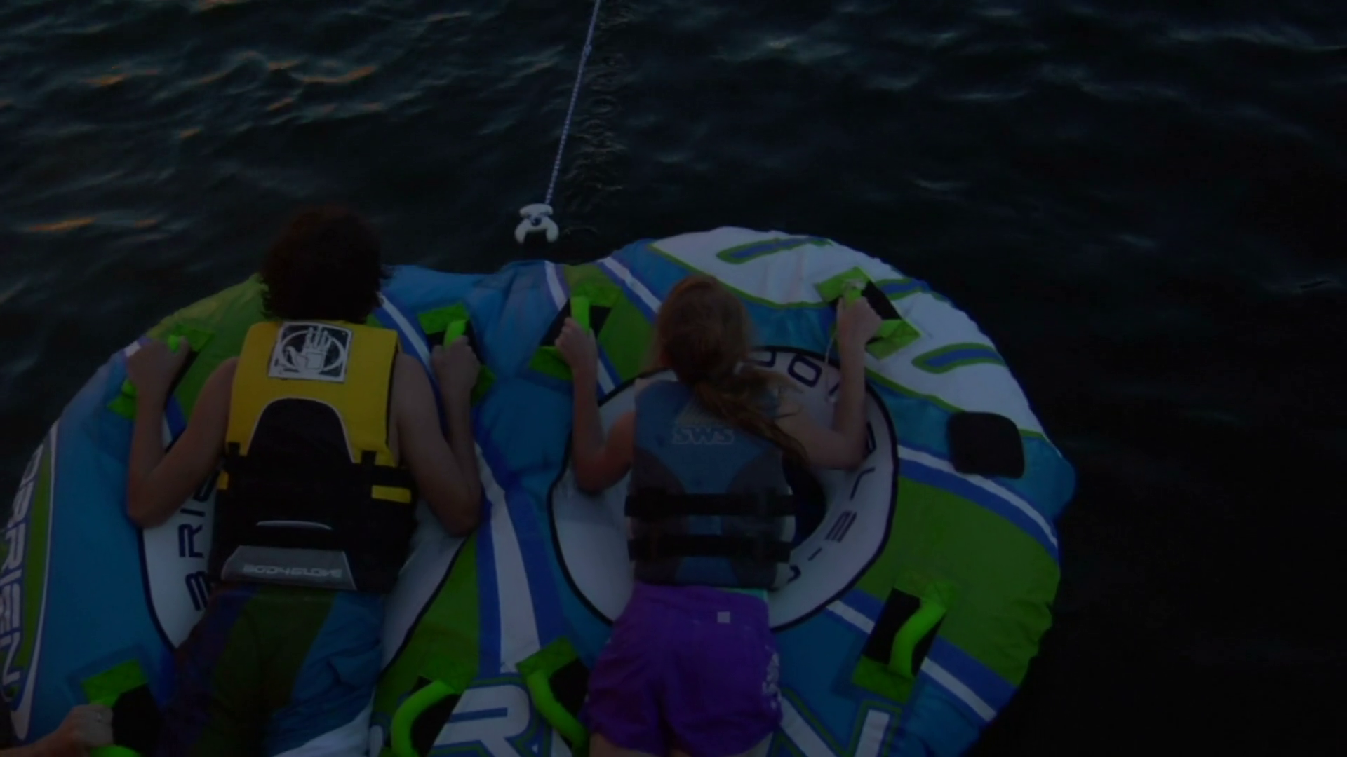 Kids On Inter-tubes Pulled Ski Boat Stock Footage SBV-300151459 ...