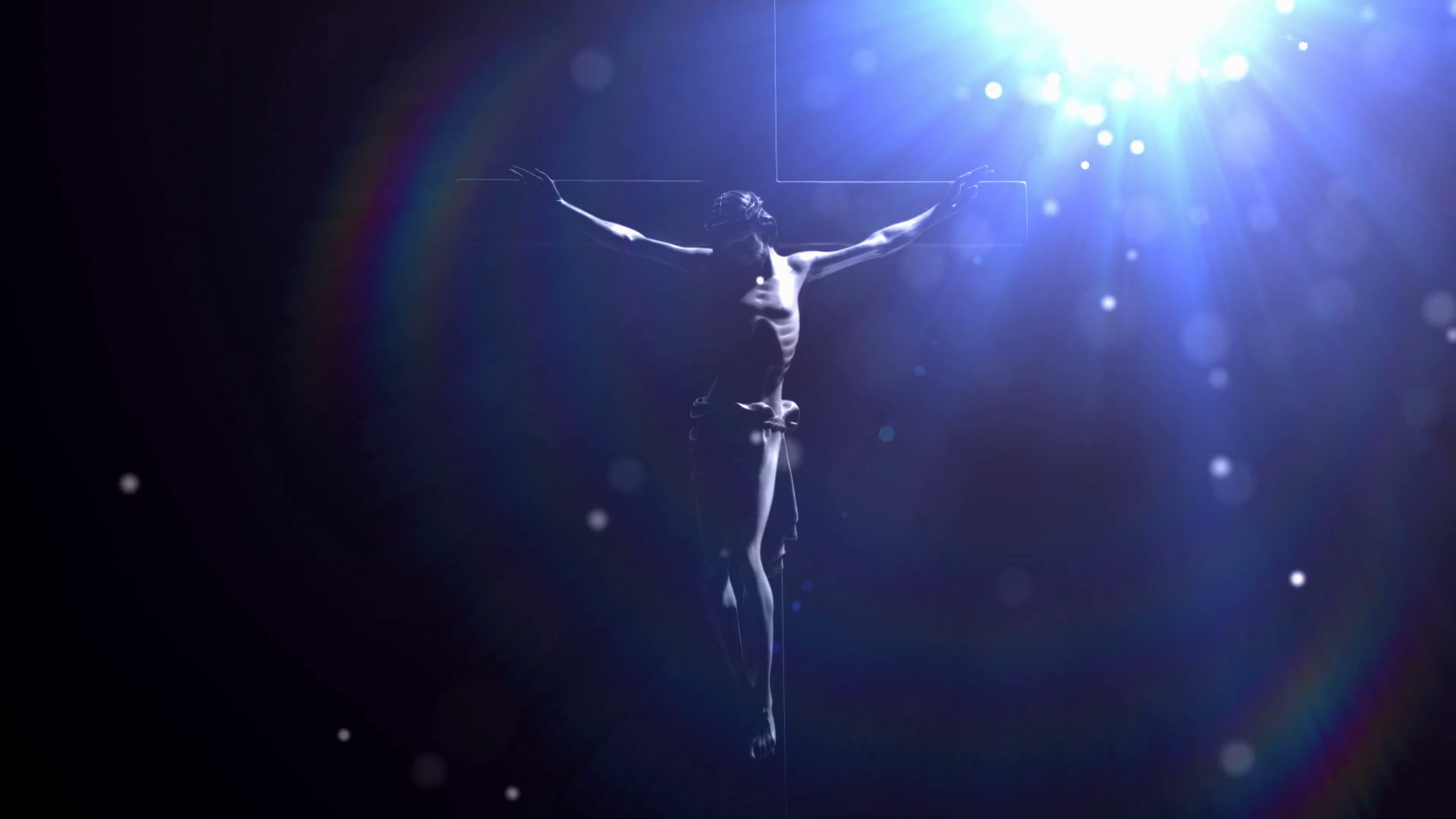 Light Depiction of Jesus on Cross Motion Background 00:30 SBV-300185896 ...