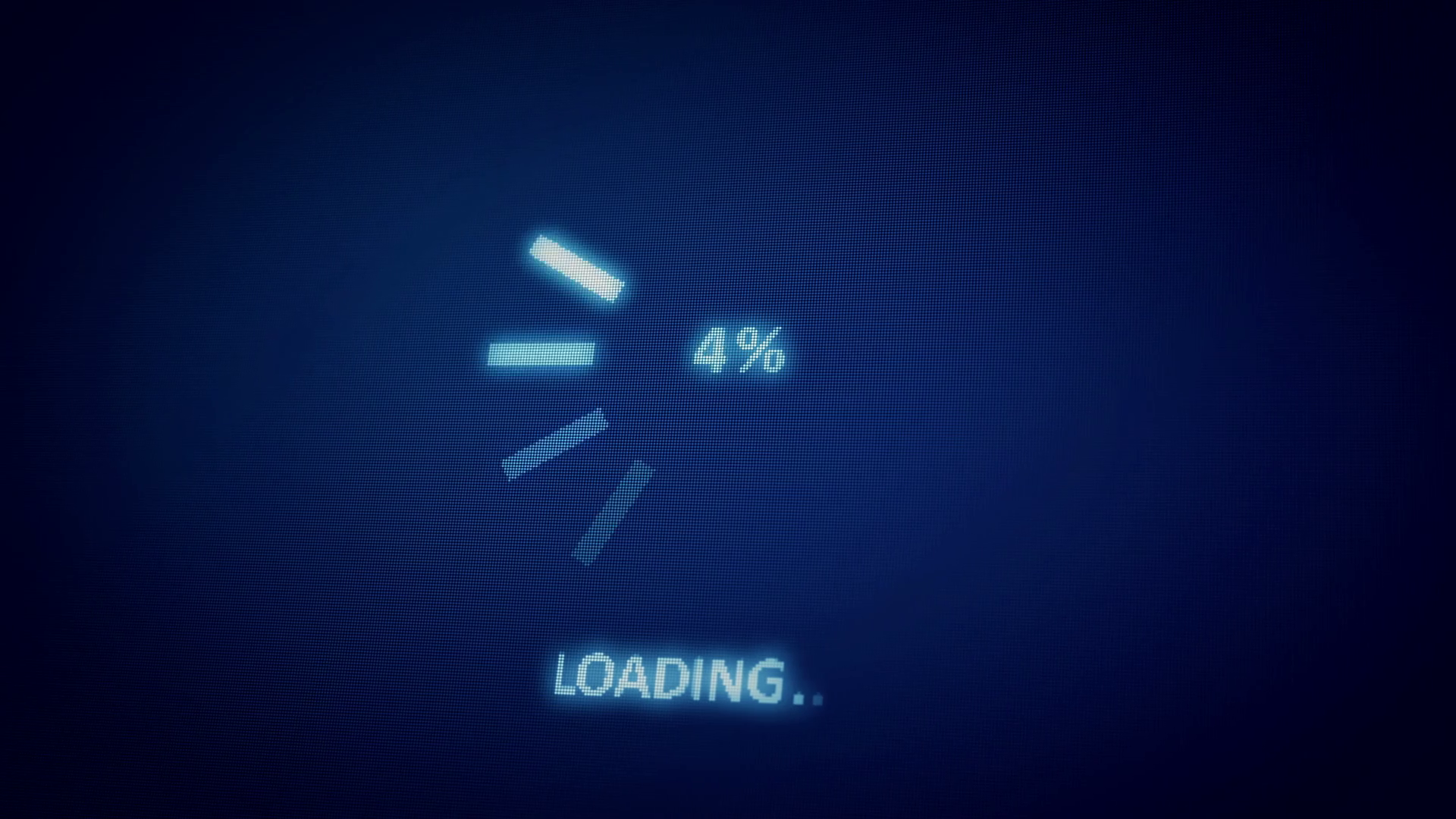 Loading Process To Complete Blue Screen - 4k Stock Motion Graphics SBV ...