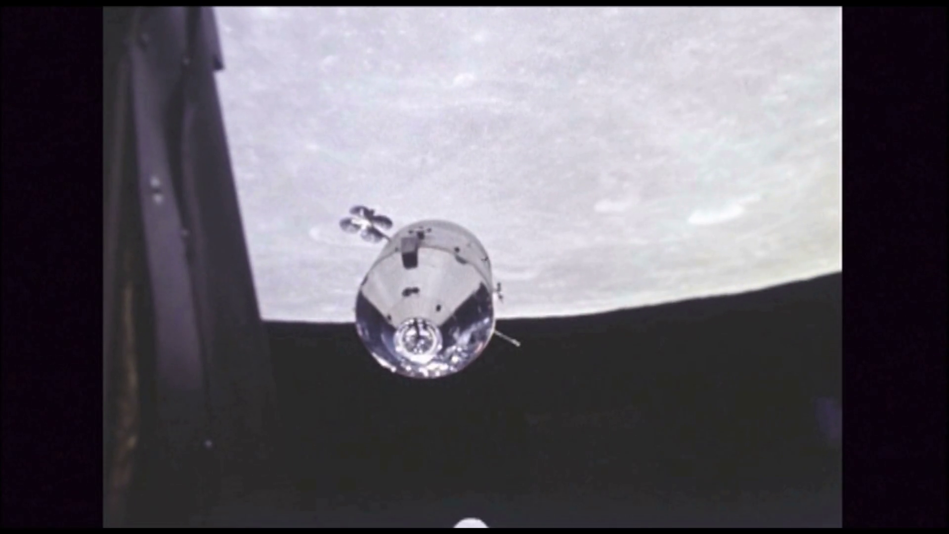 Lunar Module Floating Above Moon Surface Stock Video Footage 00:15 SBV ...
