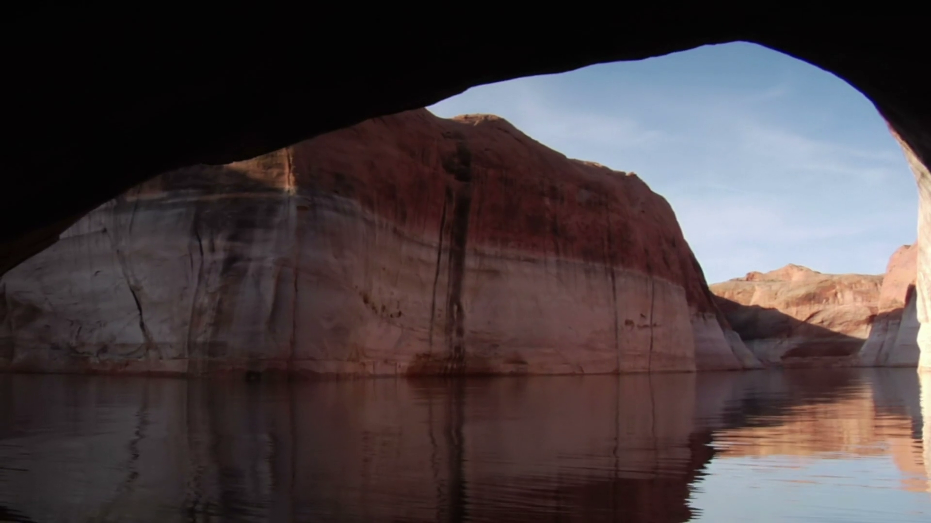 Man Kayaks Red Rock Canyons On Lake Powell Stock Video Footage 00:33 ...