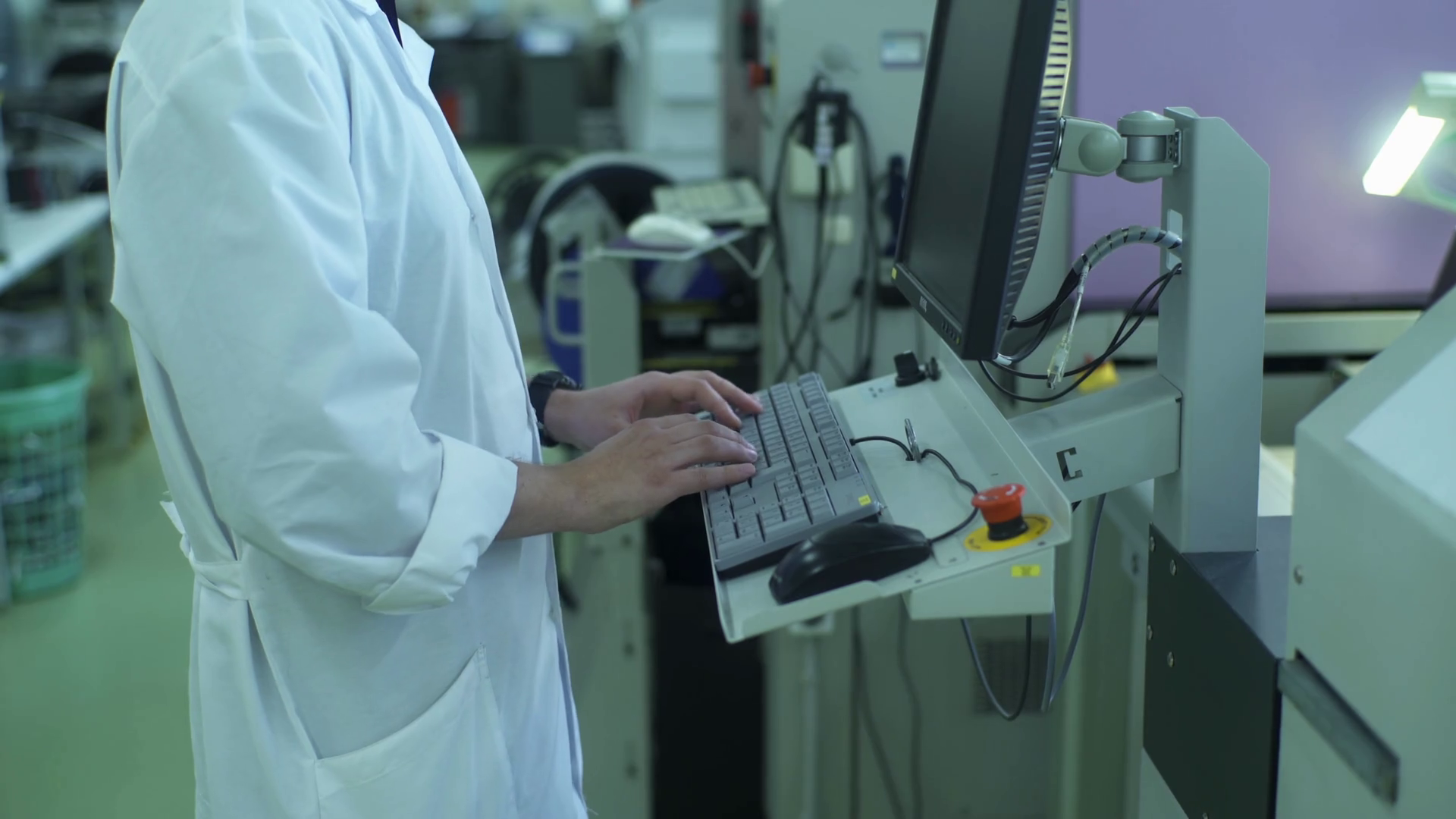 Operator At Automated Electronics Parts Stock Footage SBV-310091530 ...