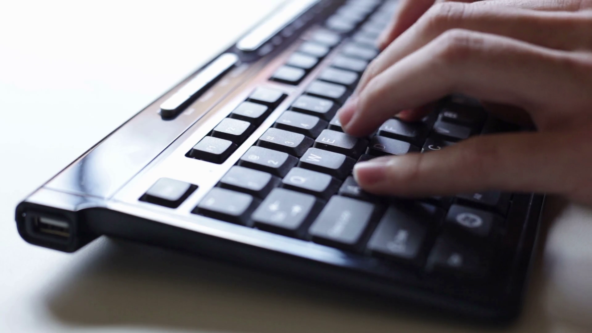 Person Typing On Keyboard Close Up Stock Motion Graphics SBV-300203815 ...