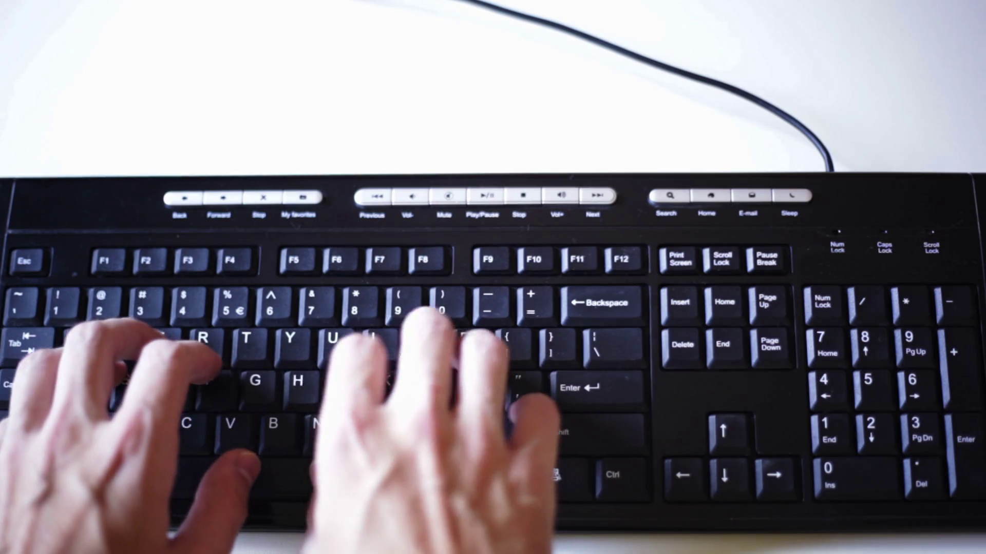 Person Typing On Keyboard Pov Stock Motion Graphics SBV-300203822 ...