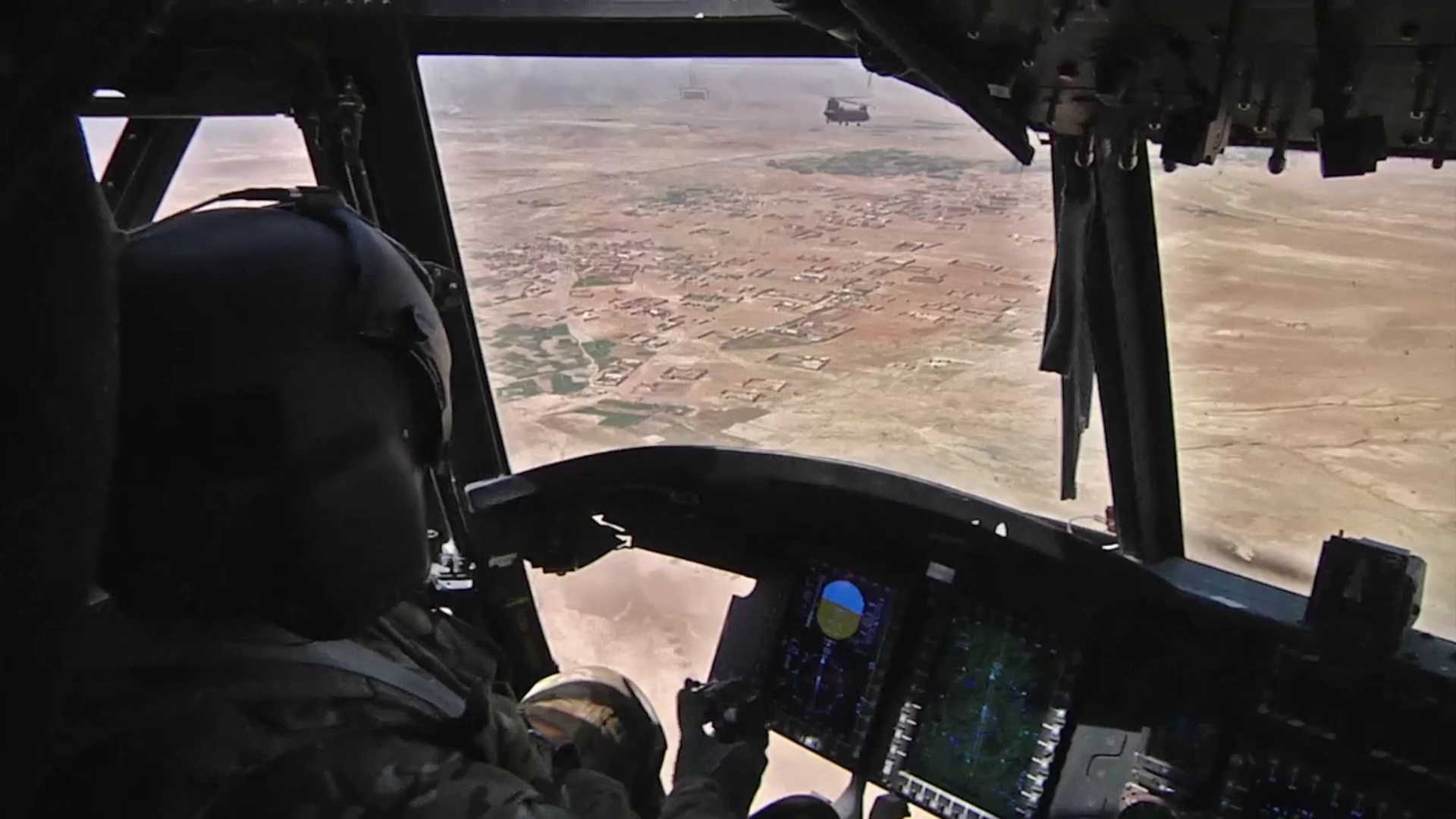 Pilots Fly Ch-47f Chinook Helicopters Stock Footage SBV-301890217 ...