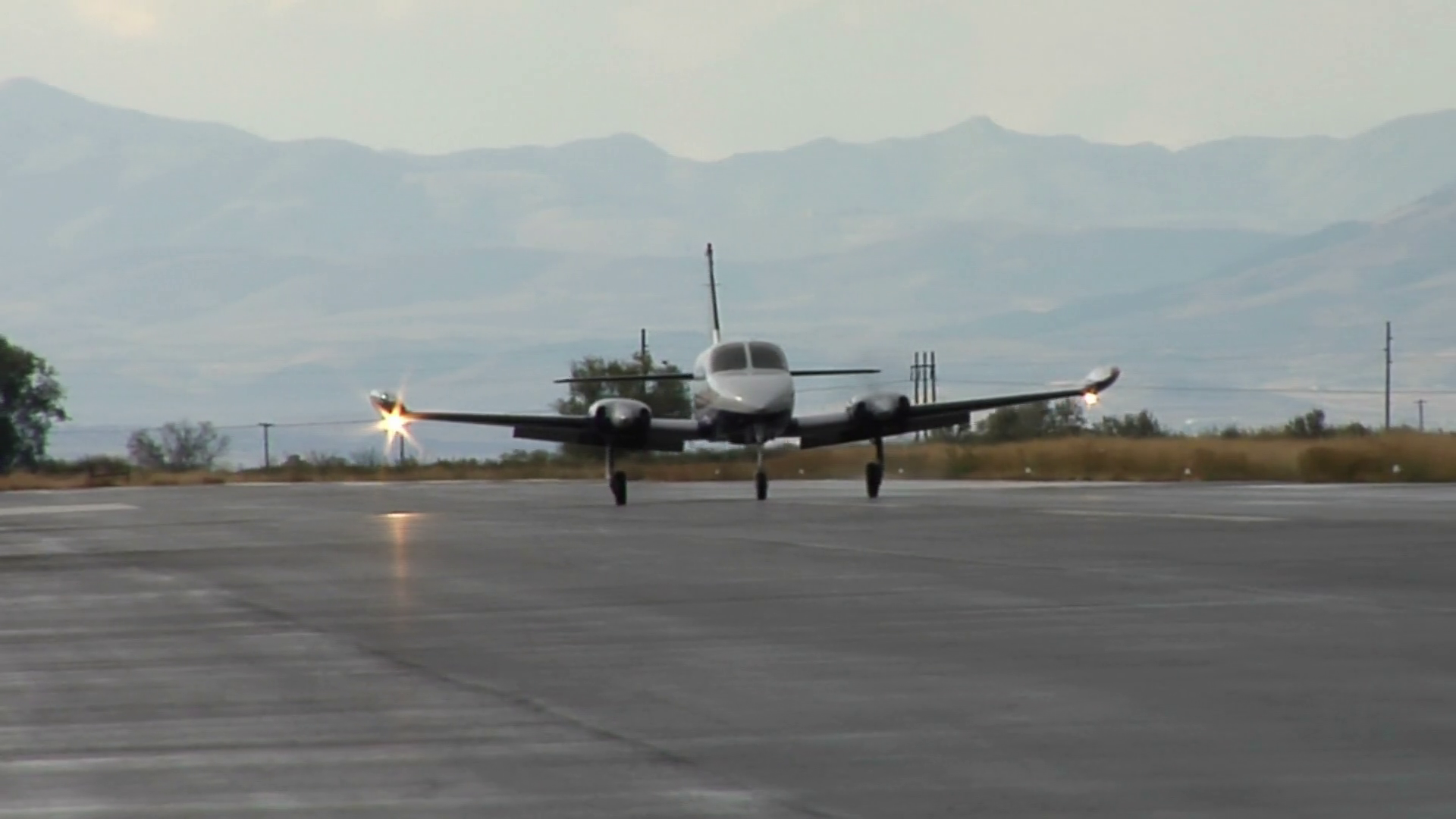 Plane Cruising Down Runway Afer Landing Stock Footage SBV-300094901 ...