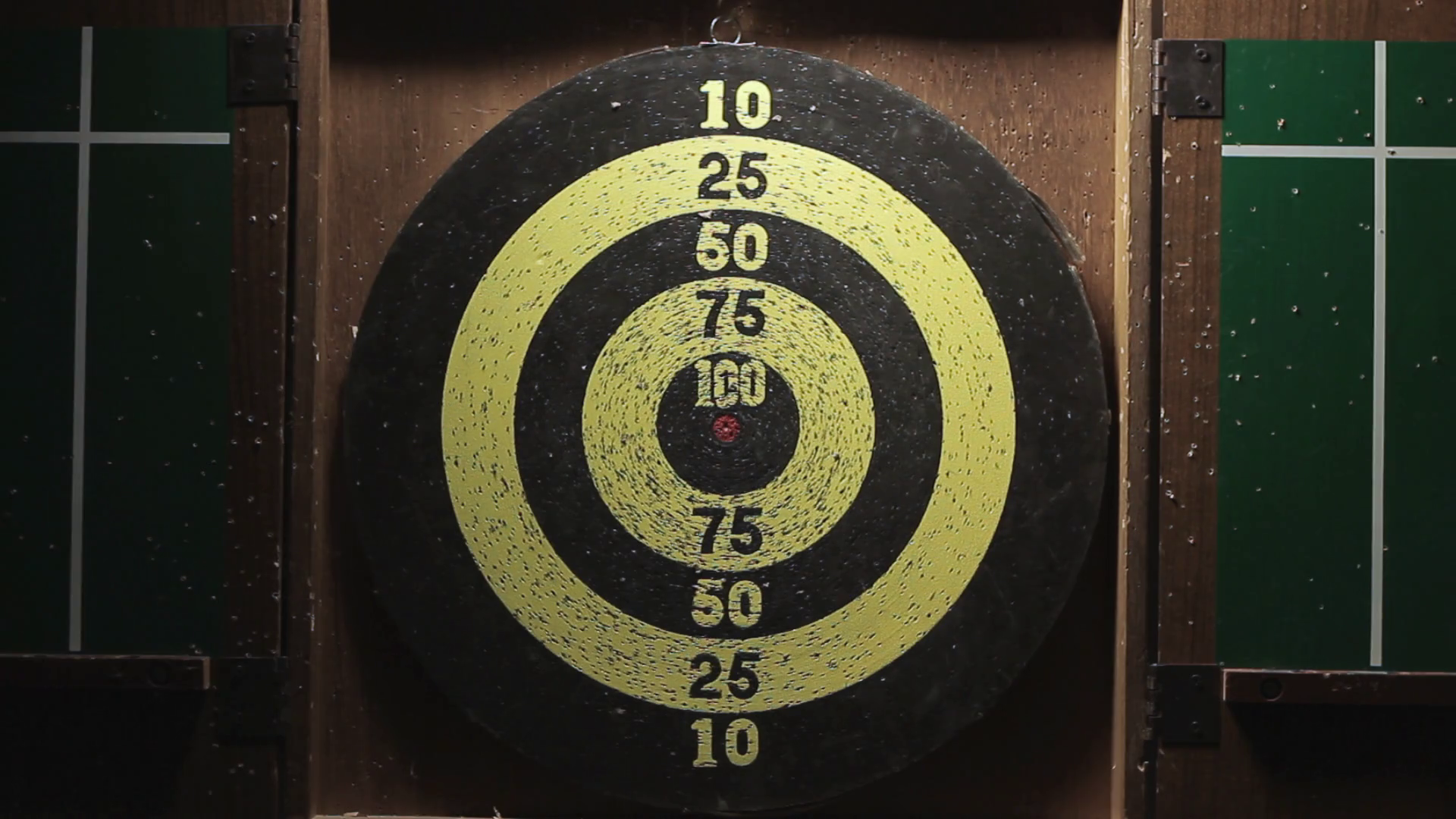 Playing Darts On Old Used Dart Board Stock Footage SBV-301503651 ...