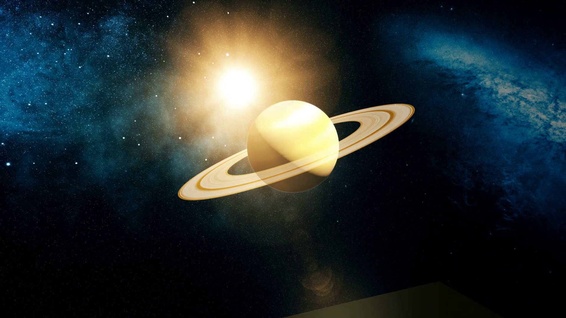 Realistic Planet Saturn From Space Stock Motion Graphics SBV-312487221 ...