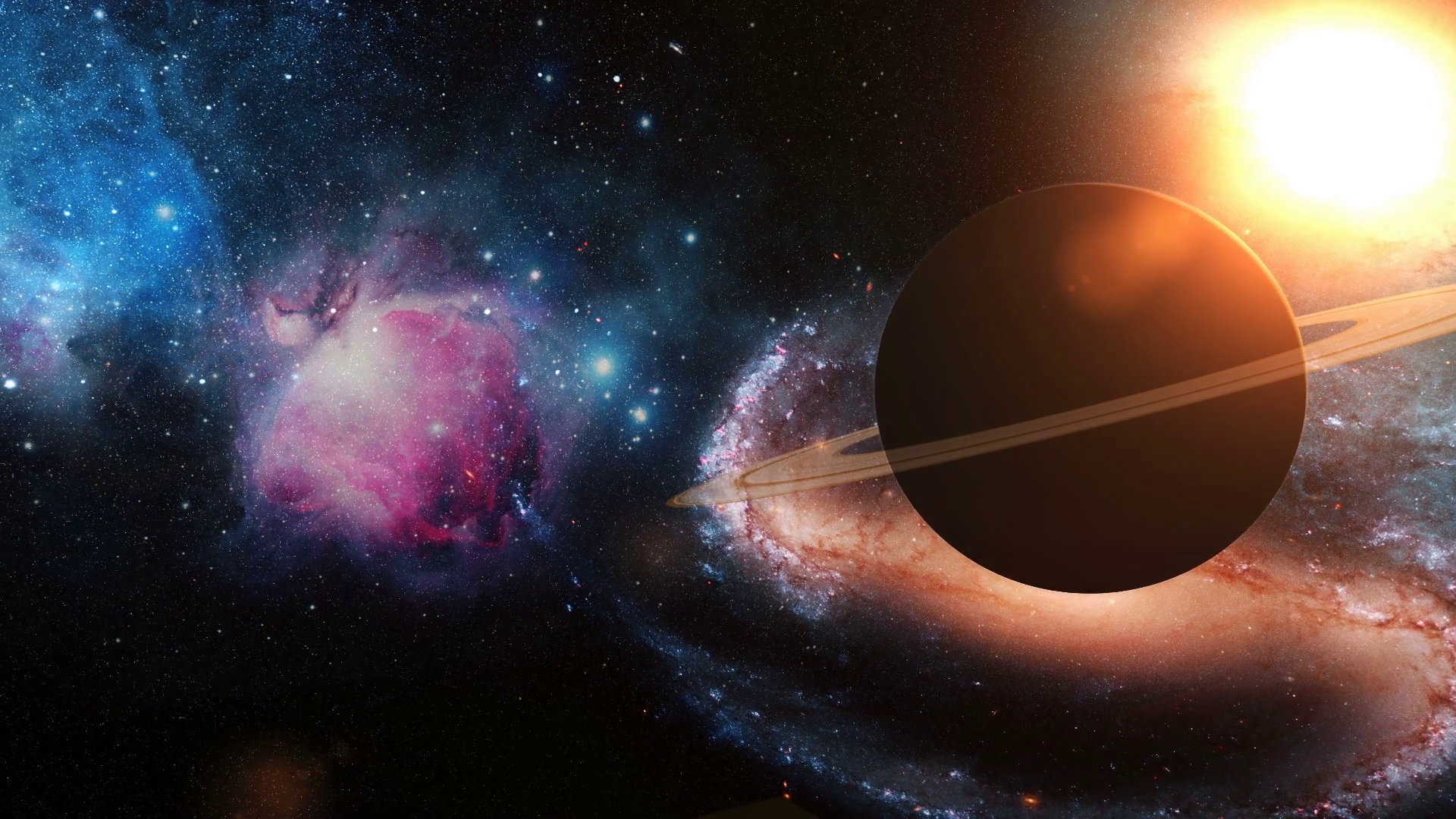 Realistic Planet Saturn From Space Stock Motion Graphics SBV-312318523 ...