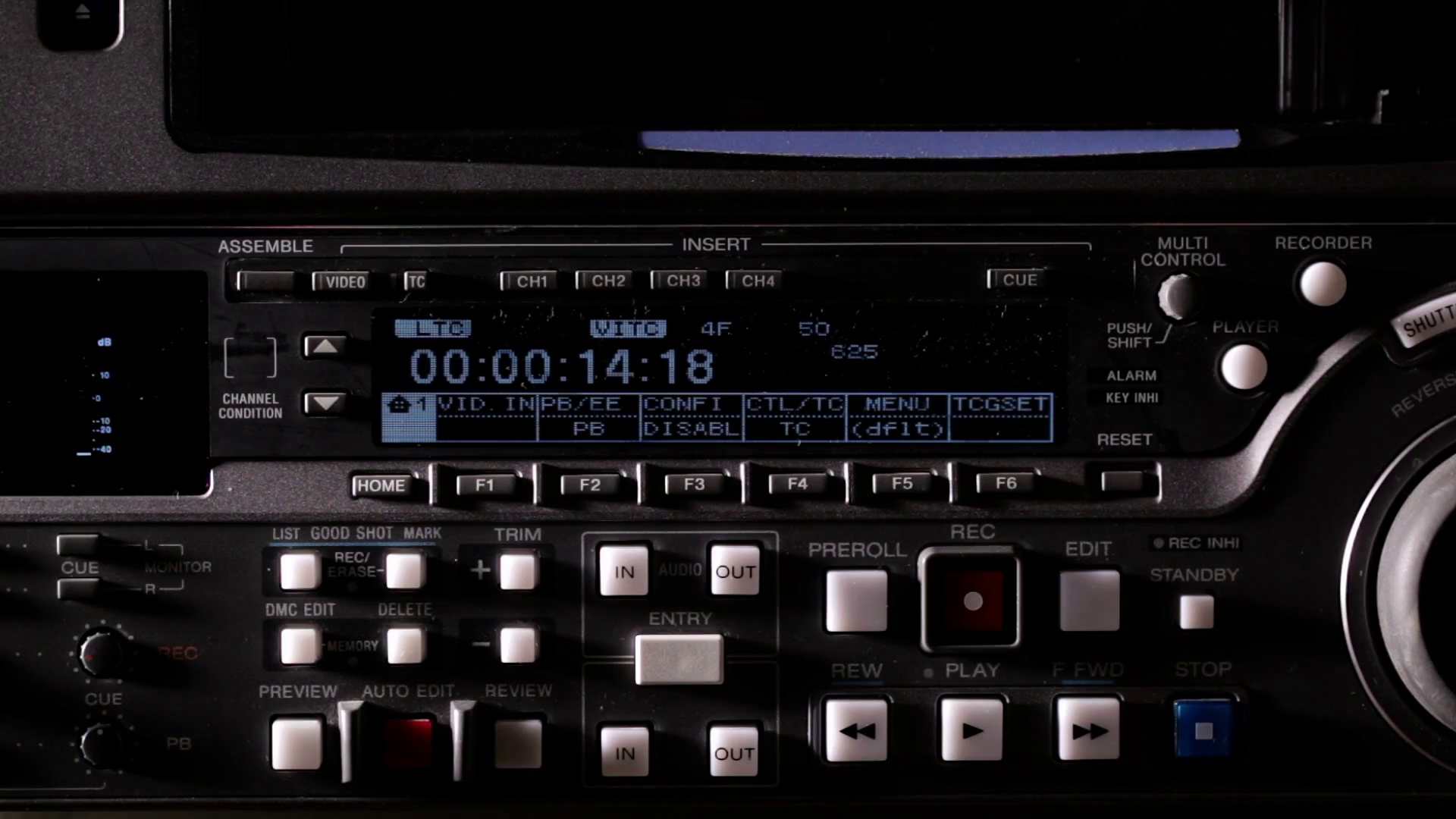 Recording Tape On Professional Video Recorder Stock Footage SBV ...