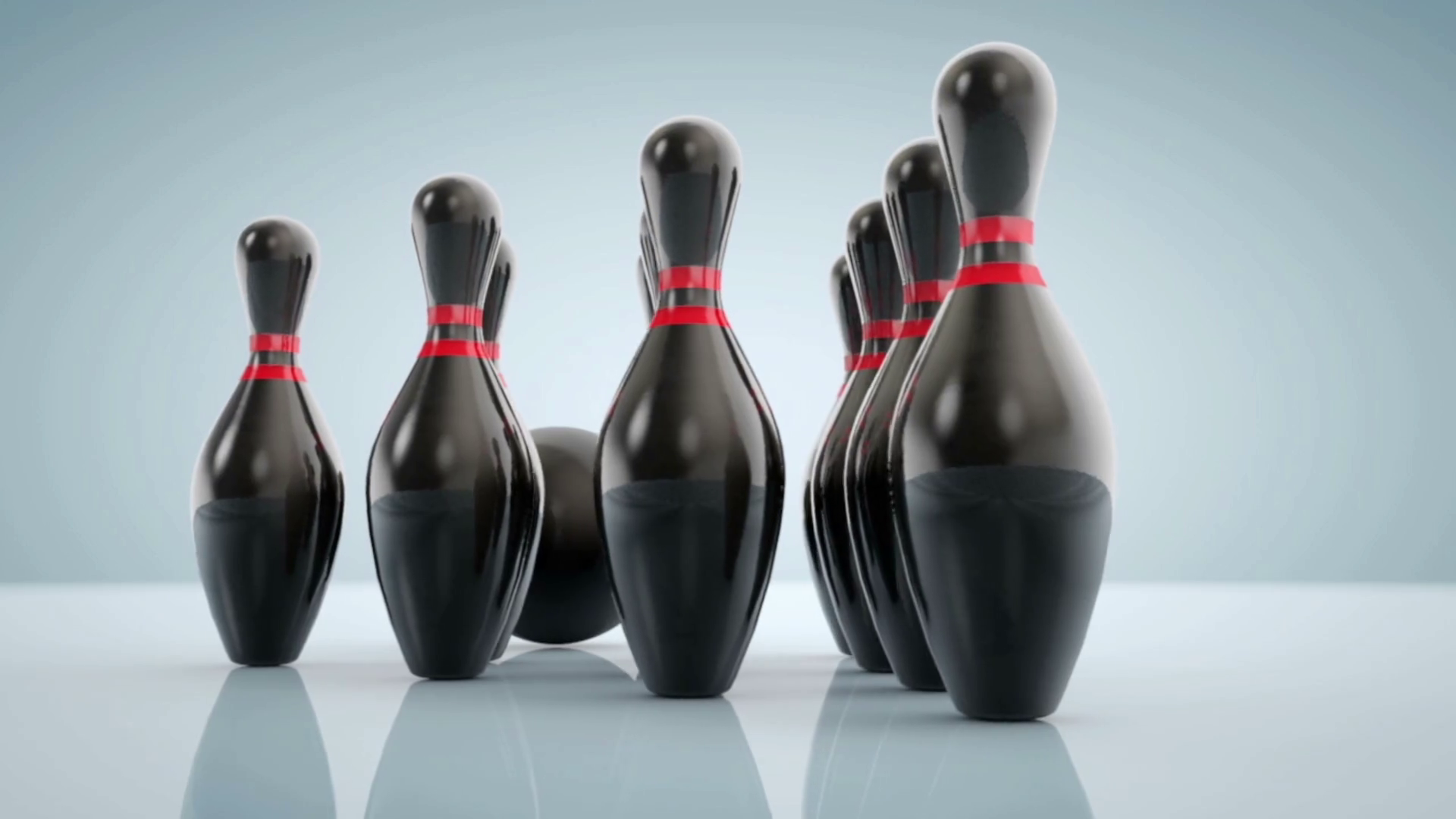 Rotating Around Bowling Pins Bowling Ball Stock Motion Graphics SBV ...