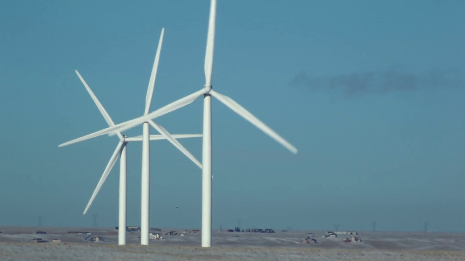 Row Of Wind Turbines Spinning 2 Stock Footage SBV-300094974 - Storyblocks