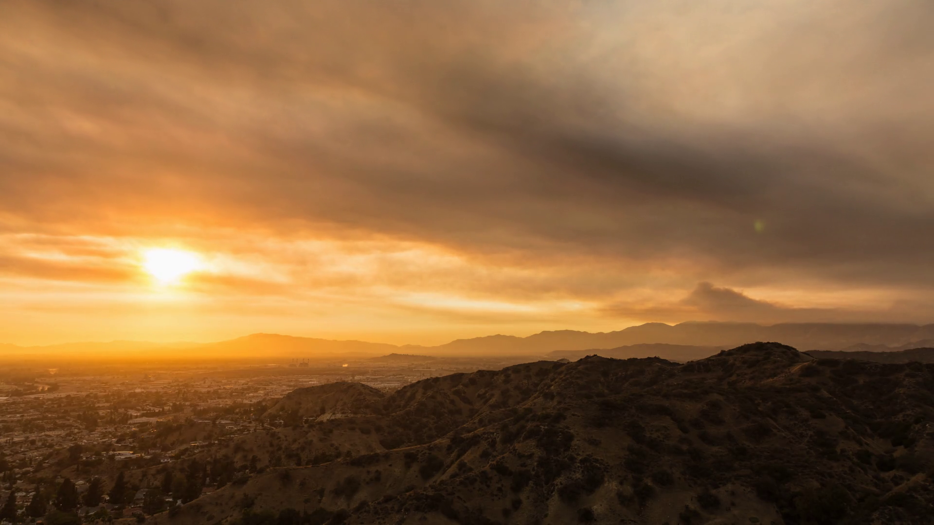 Santa Clarita Sand Fire 2016 Day To Night Stock Footage SBV-308525742 ...