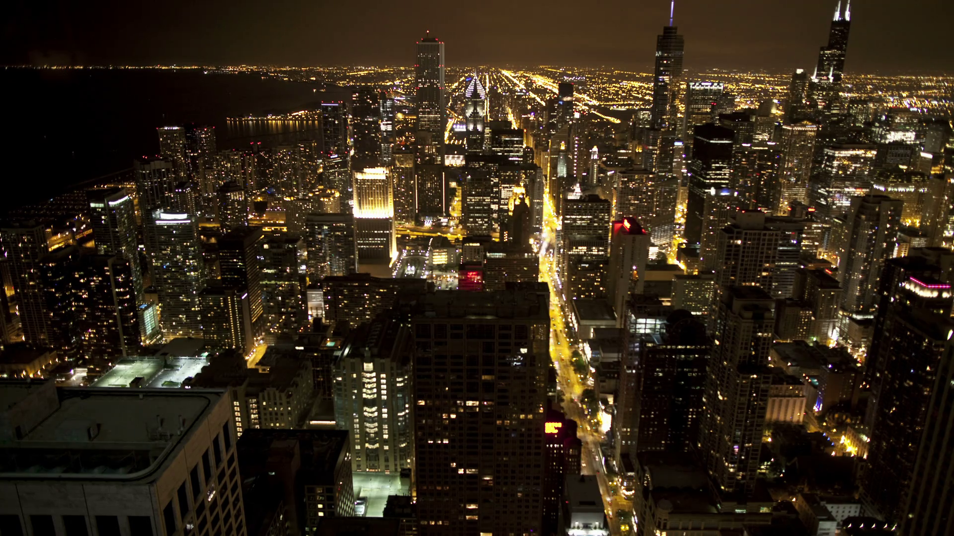Scenic Night Timelapse In Chicago Stock Footage SBV-300155950 - Storyblocks