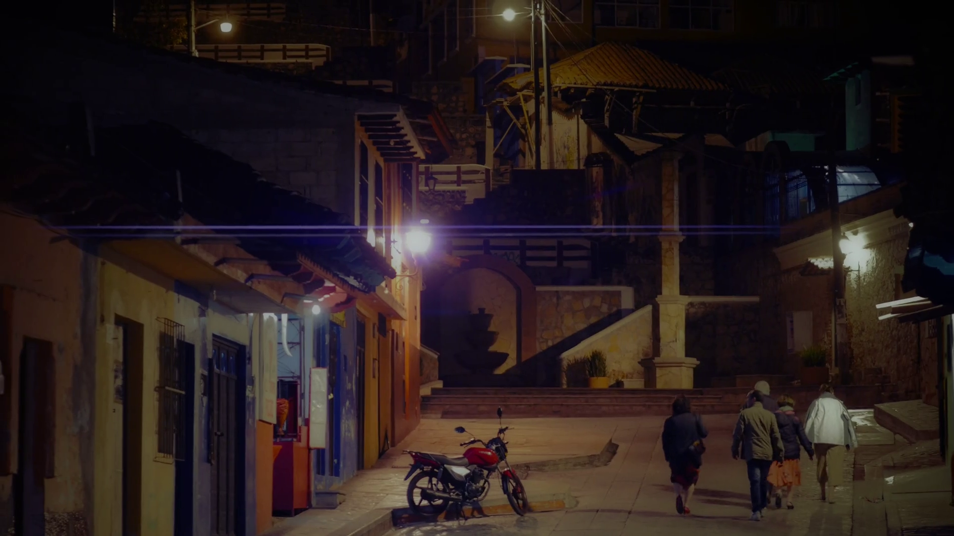 Nighttime In Charming Town Stock Footage SBV-301766968 - Storyblocks