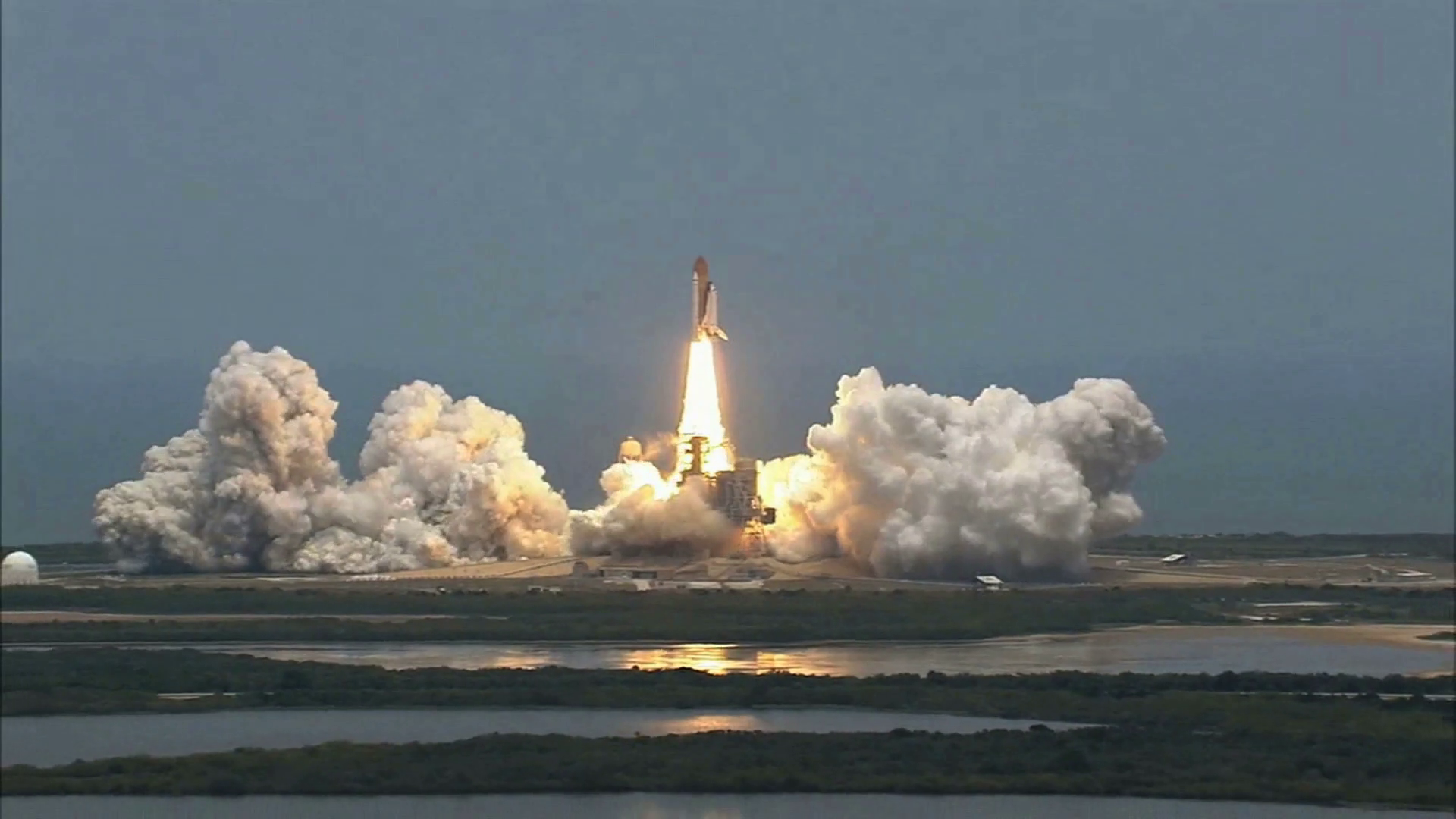 Space Shuttle Lift Off Into Atmosphere Stock Footage SBV-300105155 ...