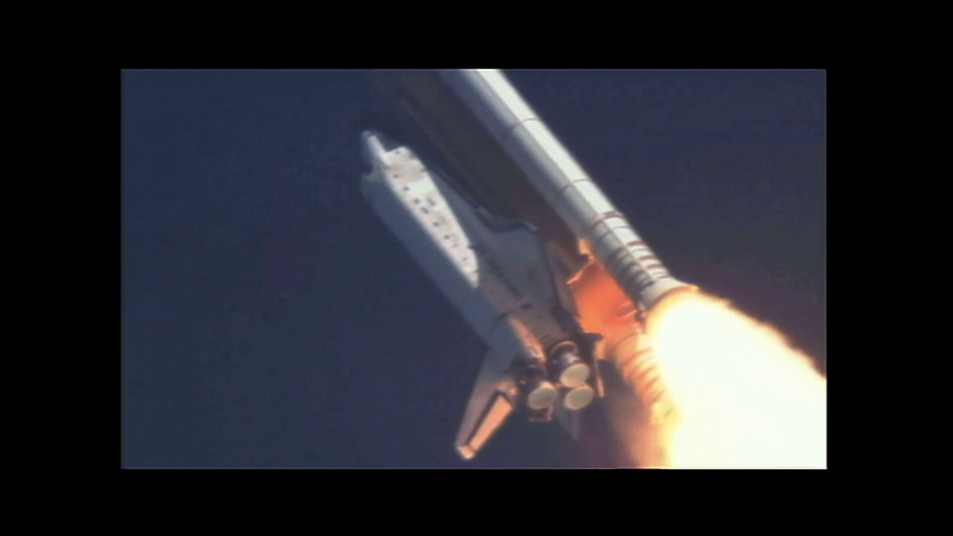 Space Shuttle With Fire Flames Coming Out Of Stock Footage SBV ...