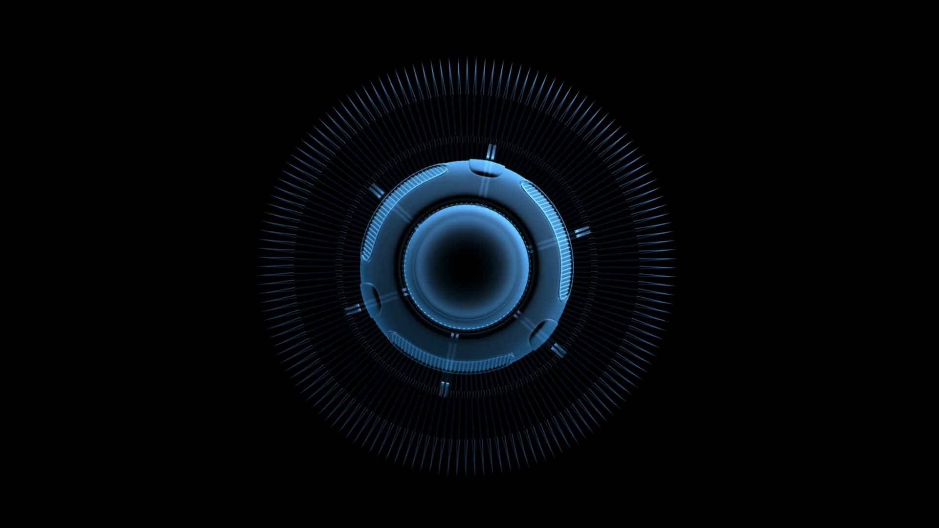 spinning blue light hexagon circle Motion Background 00:09 SBV ...