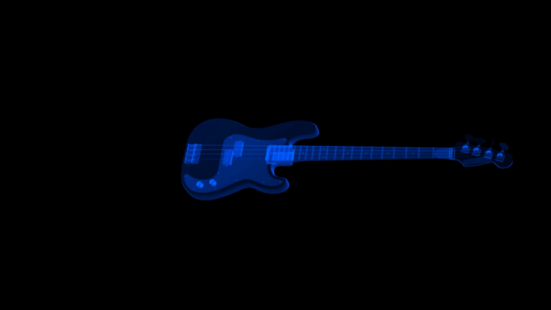 Spinning Flying Transparent Guitar Stock Motion Graphics SBV-300019177 ...