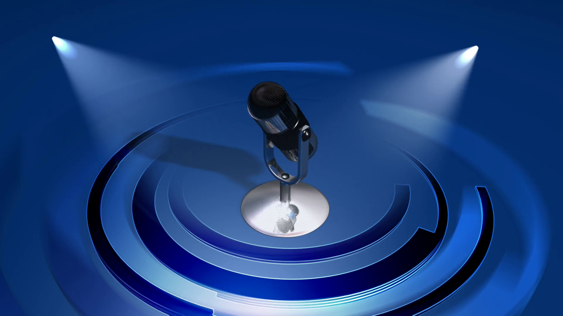 Spinning Microphone & Blue Circle Stock Motion Graphics SBV-300006545 ...