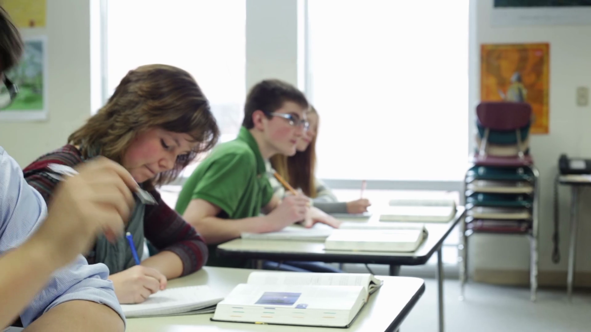 Students In Classroom Taking Notes Stock Footage SBV-300203654 ...