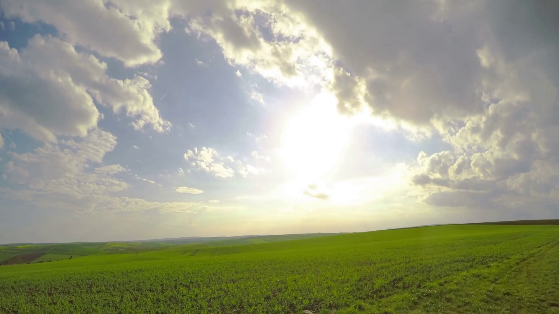 Sun Clouds Over Fields Timelapse Uhd Stock Footage SBV-304693098 ...