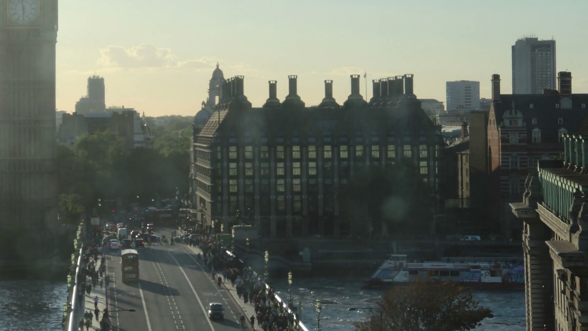 Sunset Behind Big Ben Tilt Up Left Stock Footage SBV-300128159 ...