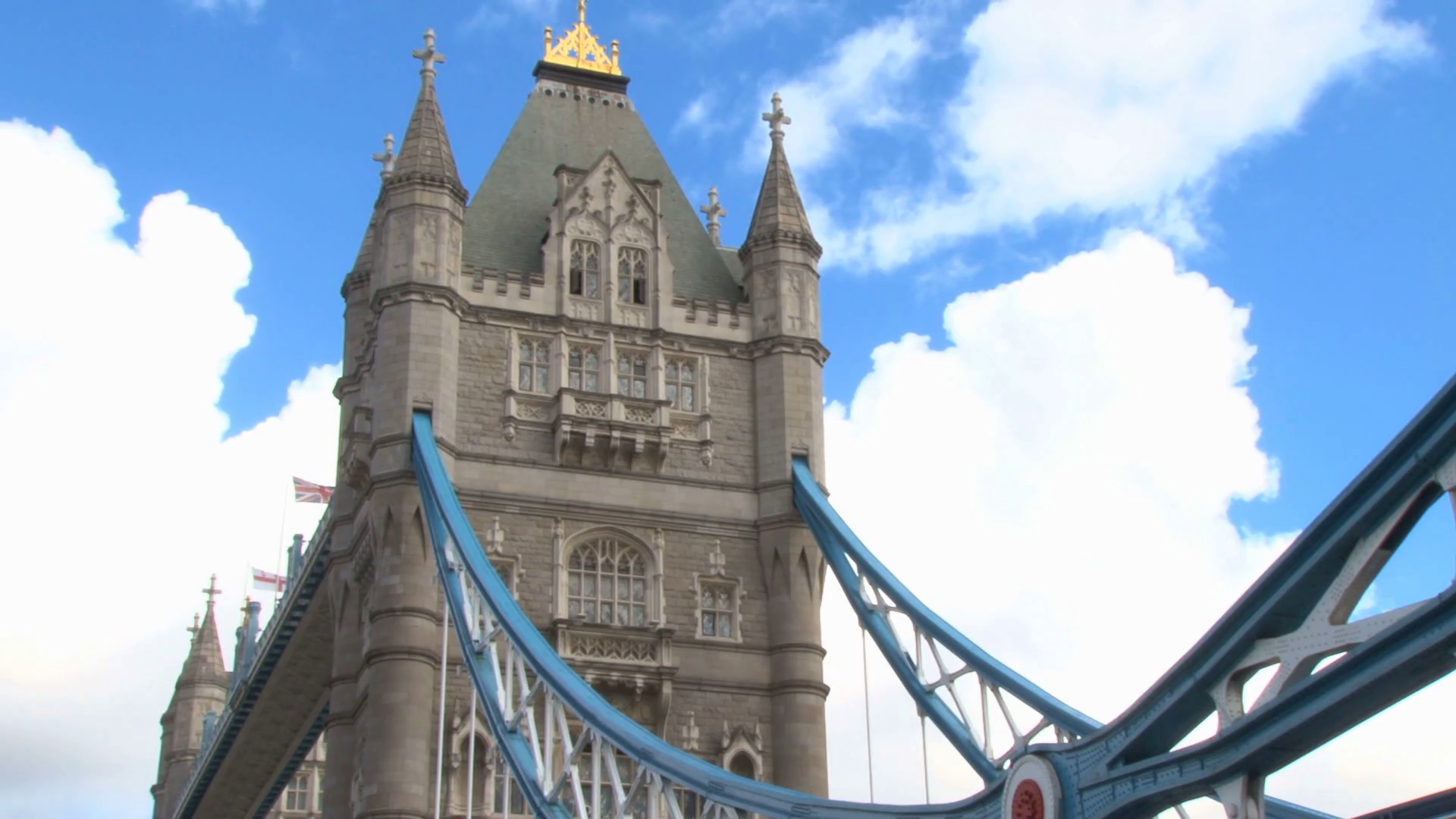 Suspension Tower On Bridge In London Stock Footage SBV-300125950 ...