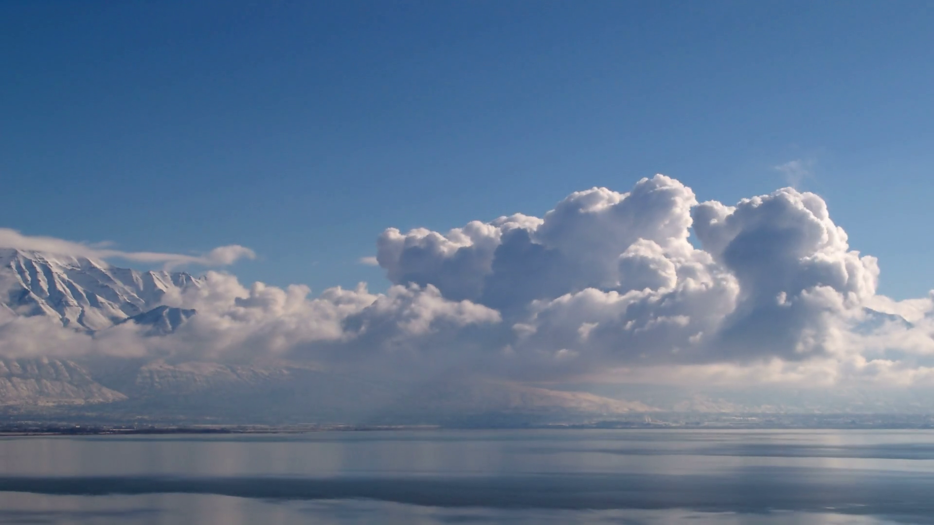 Time Lapse Clouds Over Water Winter Landscape Stock Footage SBV ...