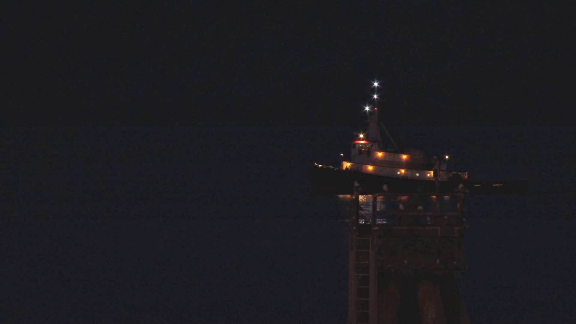 Tug Boat Passing Deep Water Mooring Stock Footage SBV-300128727 ...