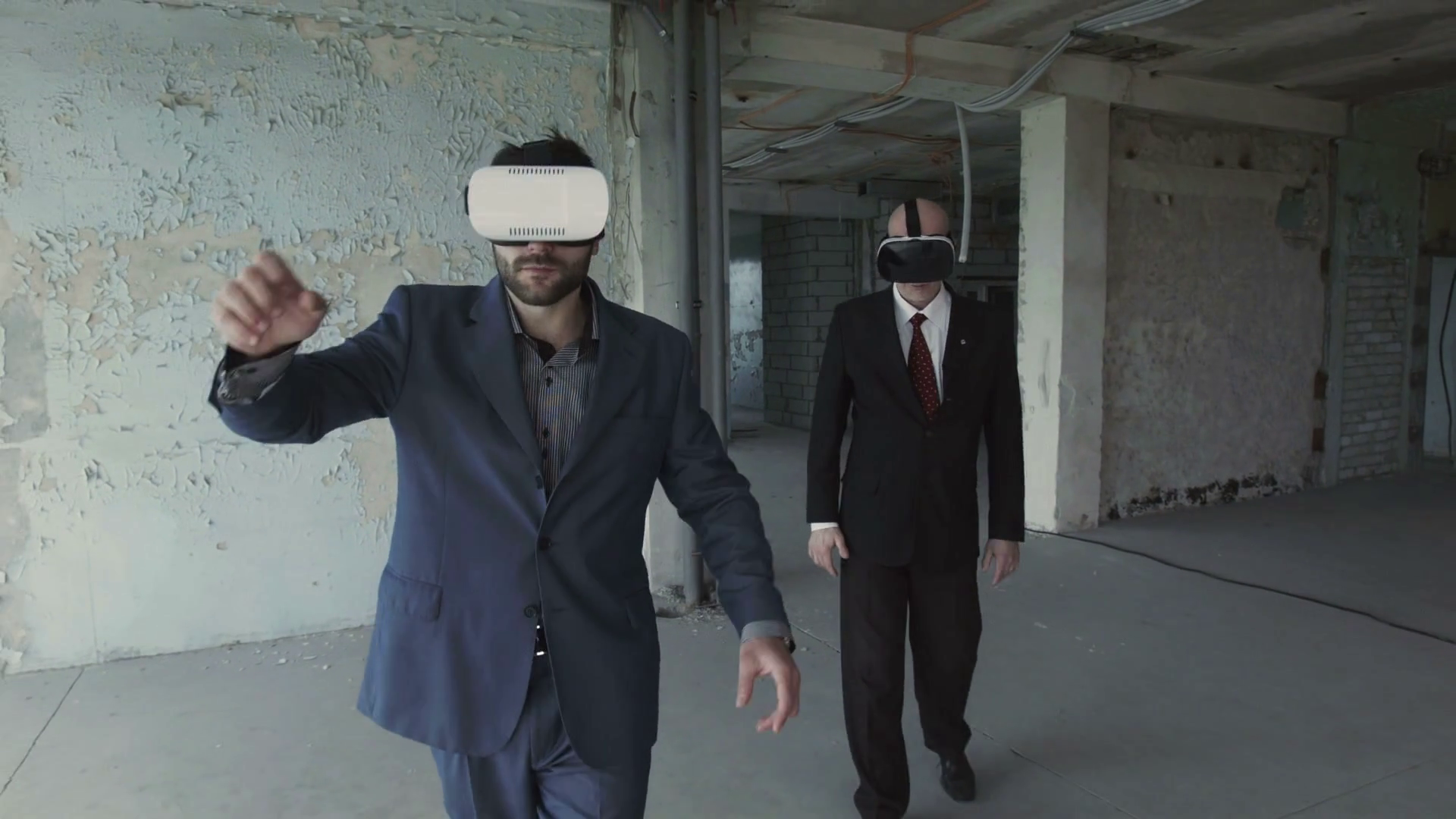 Two Businessmen In Oculus Rift Goggles Stock Footage SBV-306999080 ...