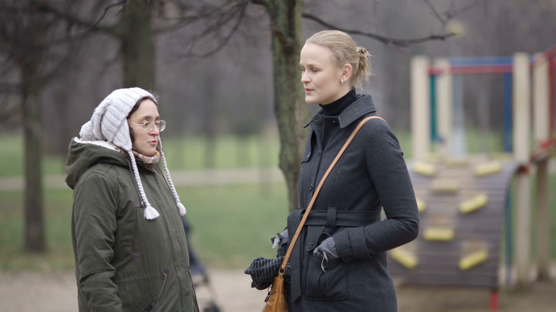 Two Women Talking Outdoor Friends Neighbours Stock Footage SBV ...