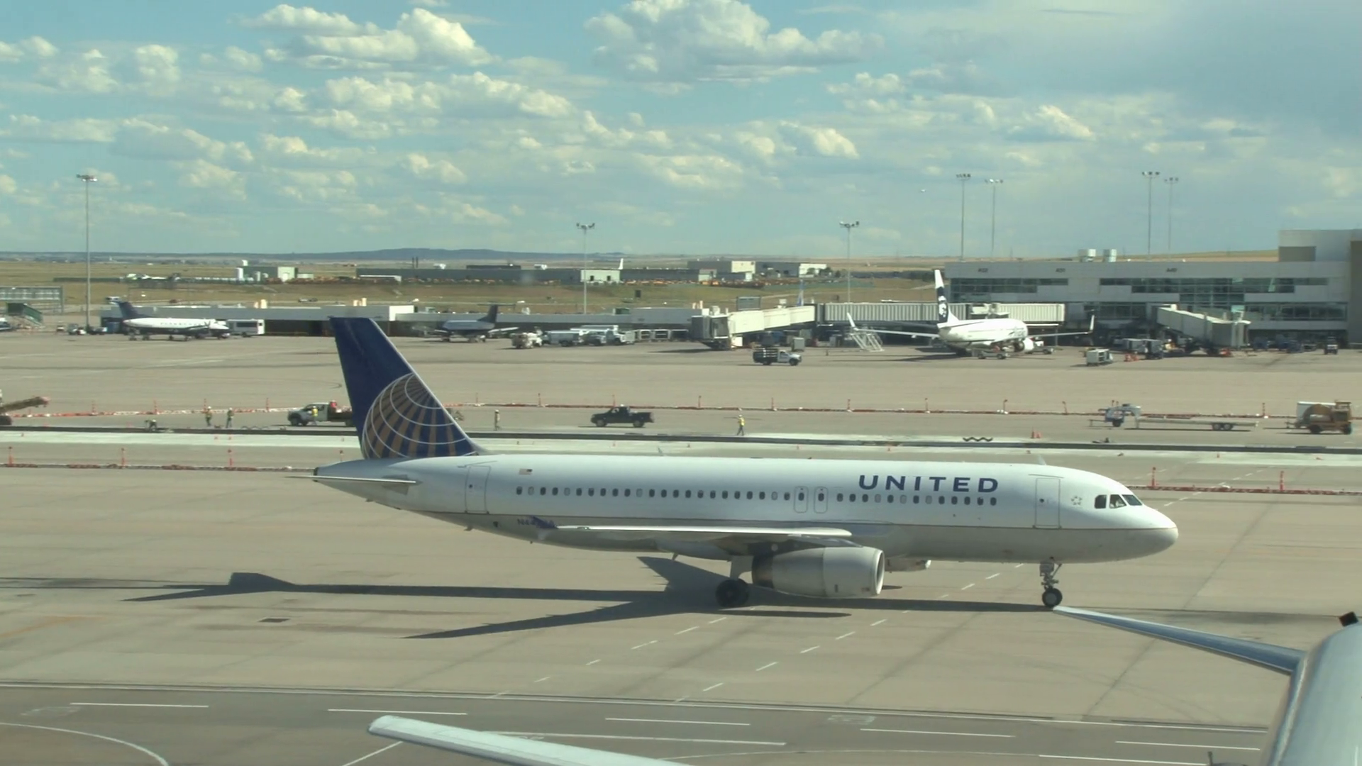United Plane Taxiing To Runway Takeoff Stock Footage SBV-300075936 ...