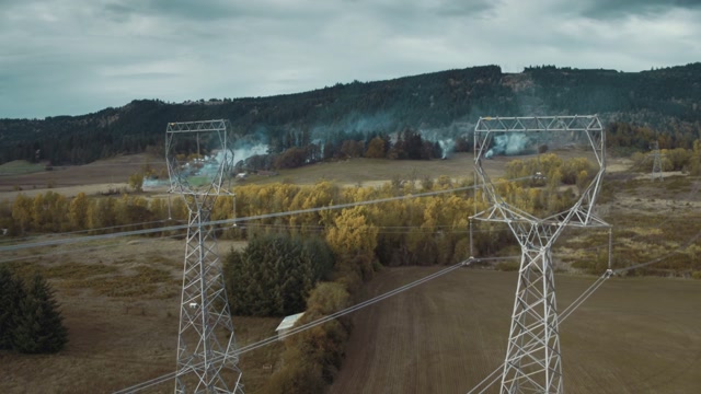 Downed Power Lines And Transformer Stock Footage: Royalty-Free Video ...