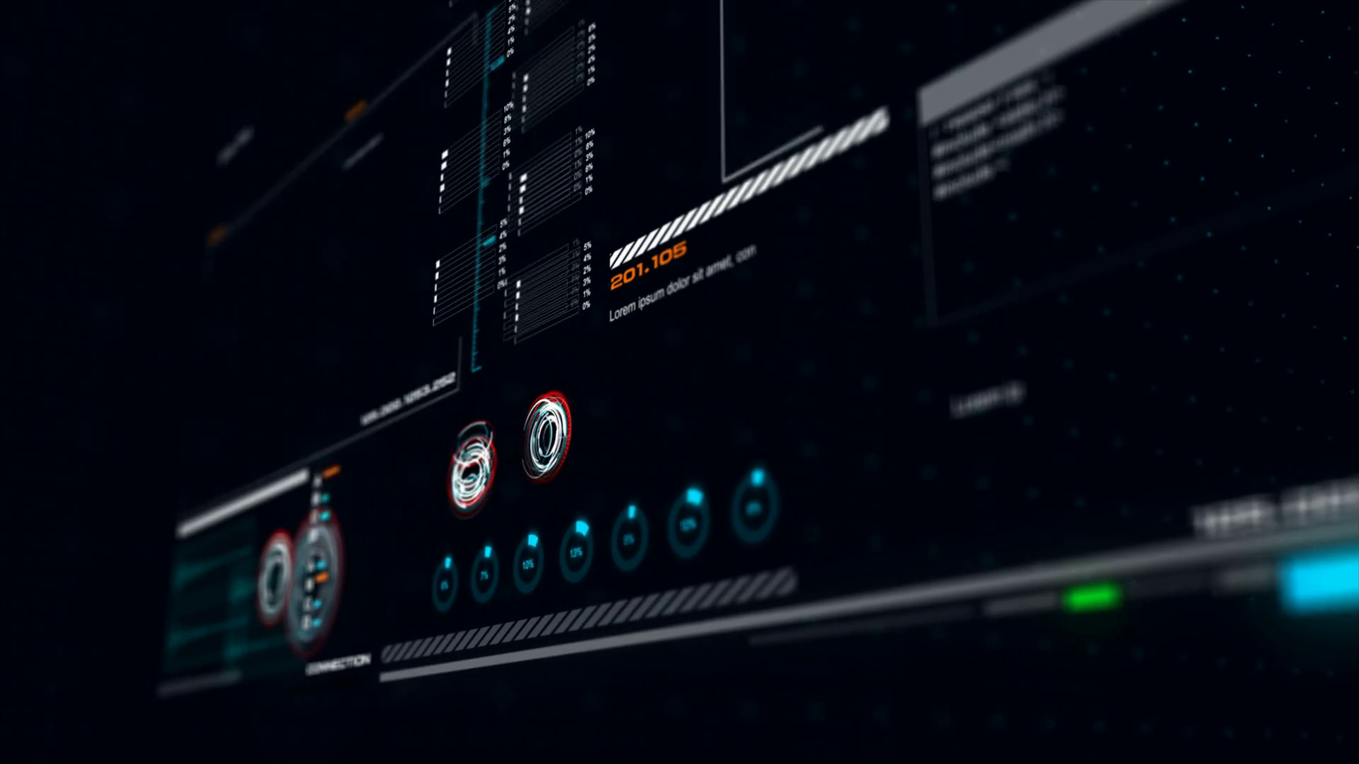 4 K Ui User Interface Dark Blue Background Stock Motion Graphics SBV ...