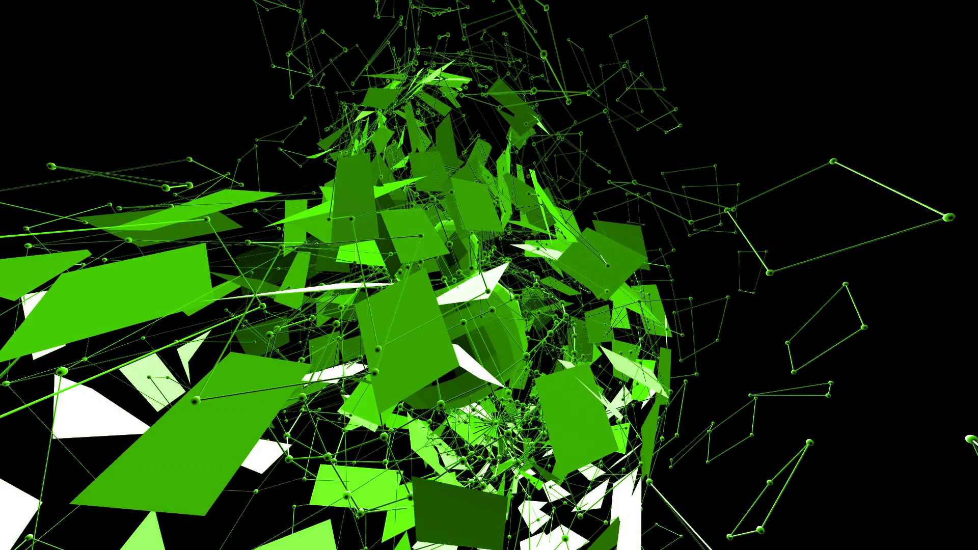 Abstract Green Waving 3d Grid Mesh Of Stock Motion Graphics SBV ...