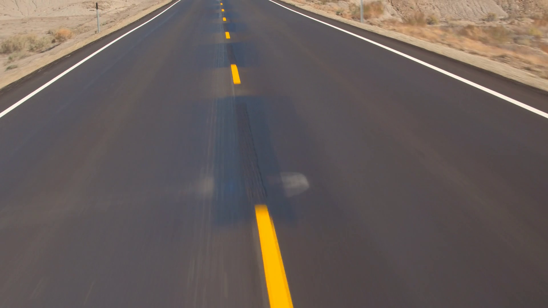 Aerial Flying Above Empty Road Through Vast Stock Footage SBV-315845356 ...