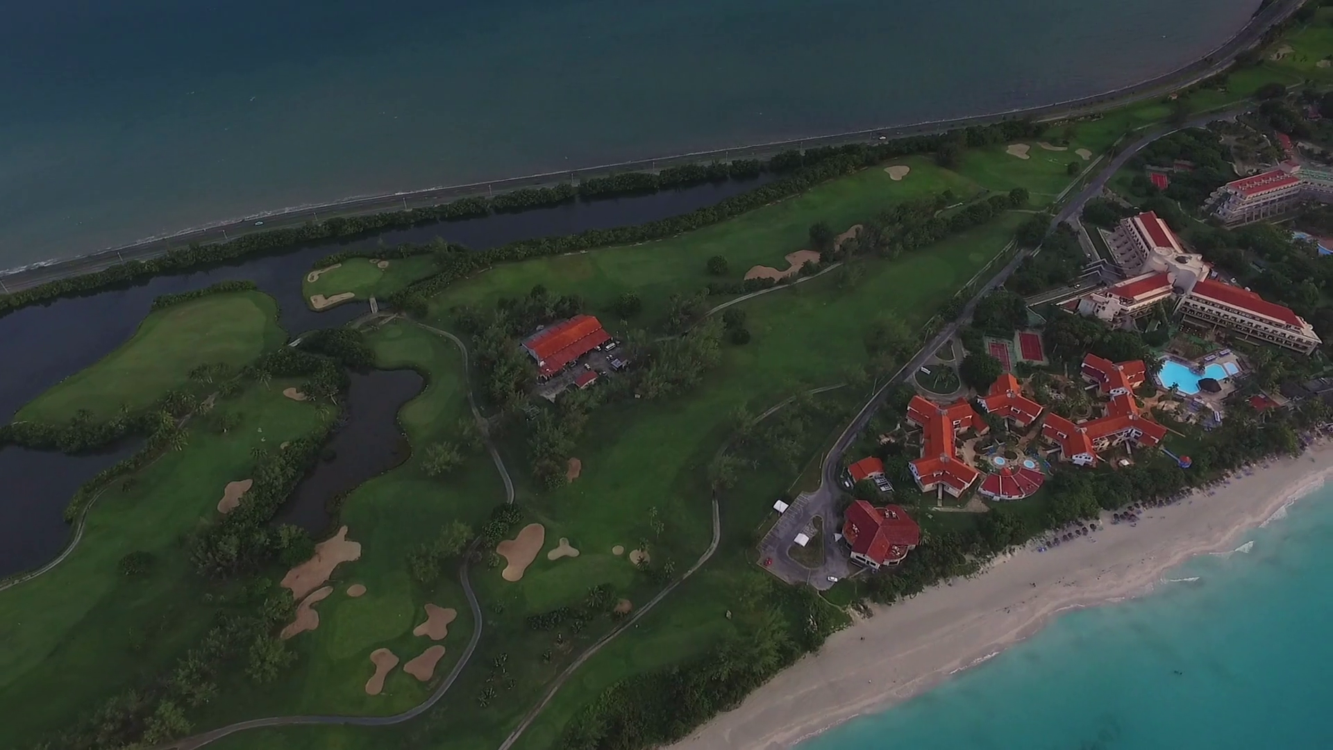 Aerial View Varadero Cuba Caribbean Sea Stock Footage SBV-315190307 ...