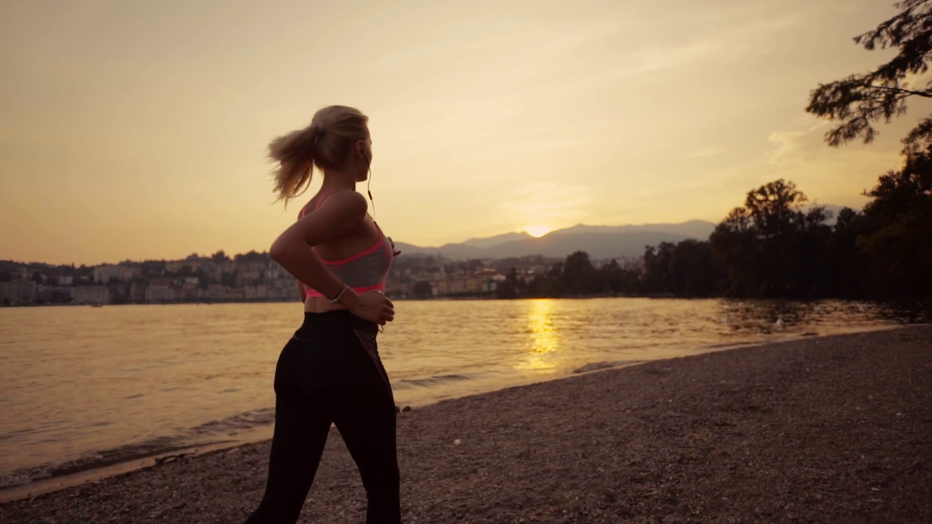 Athletic Girl Enjoys Morning Fitness Healthy Stock Footage SBV ...