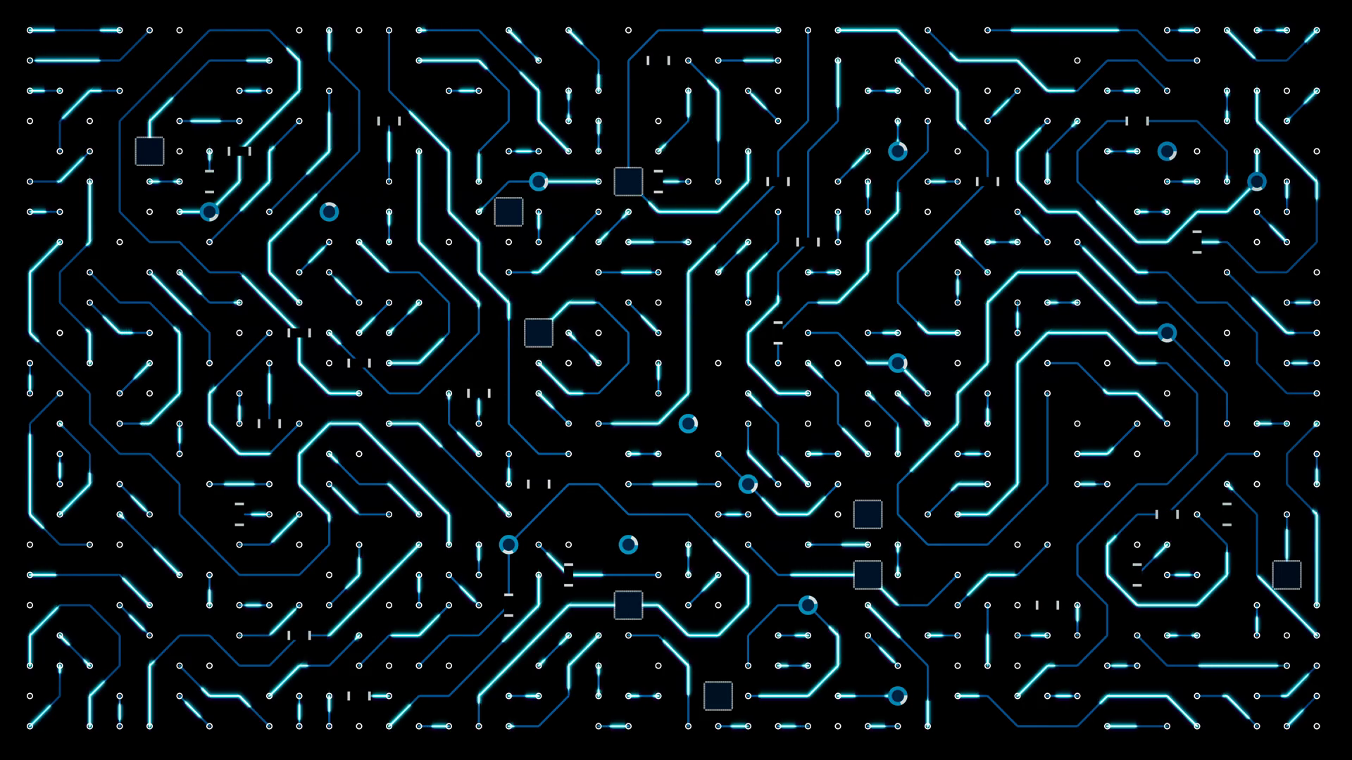 Blue Circuit Animation Motherboard Loop with Matte Motion Background ...