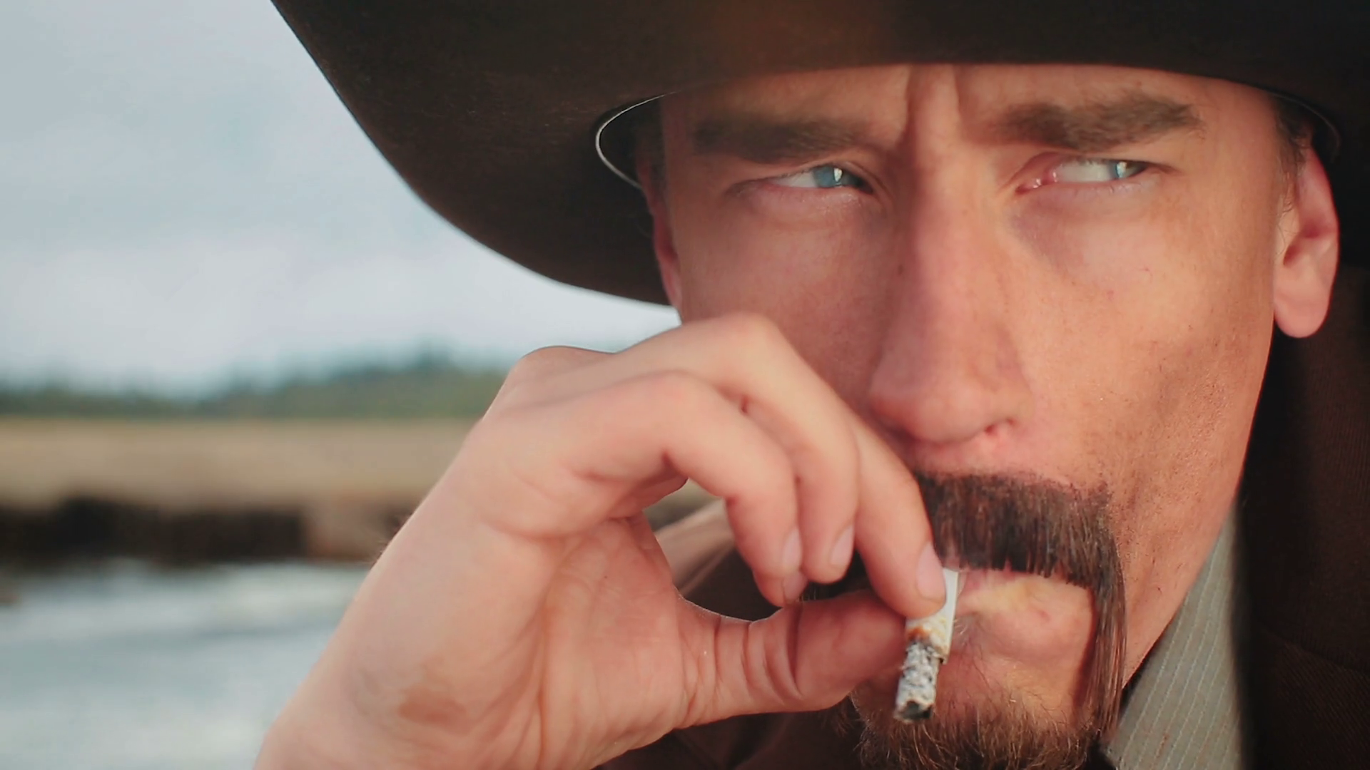 Close Up Of Cowboy Smoking Stock Footage SBV-313529880 - Storyblocks