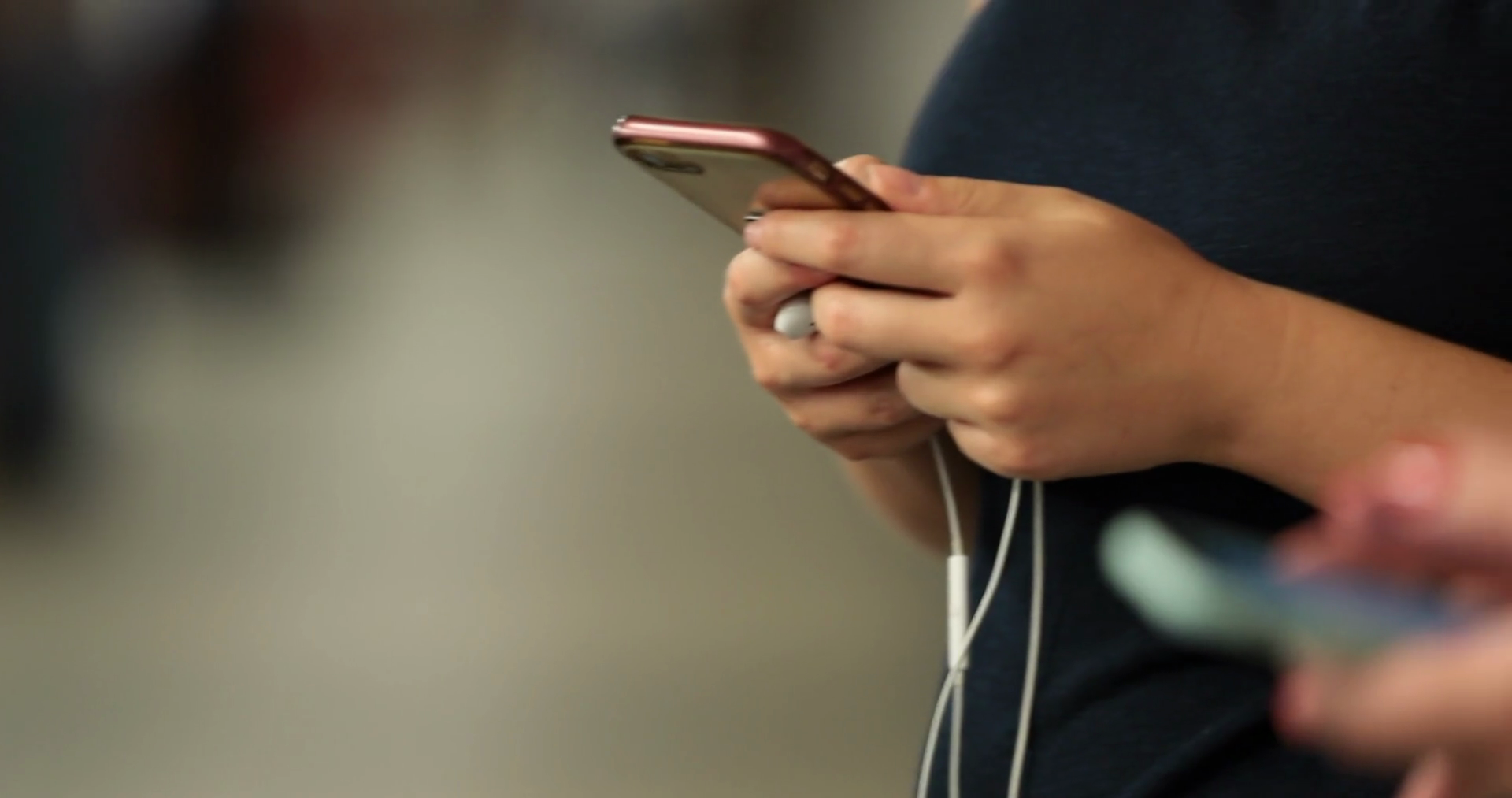 Closeup Of Hands Typing On Cellphone Close Stock Footage SBV-318270575 ...