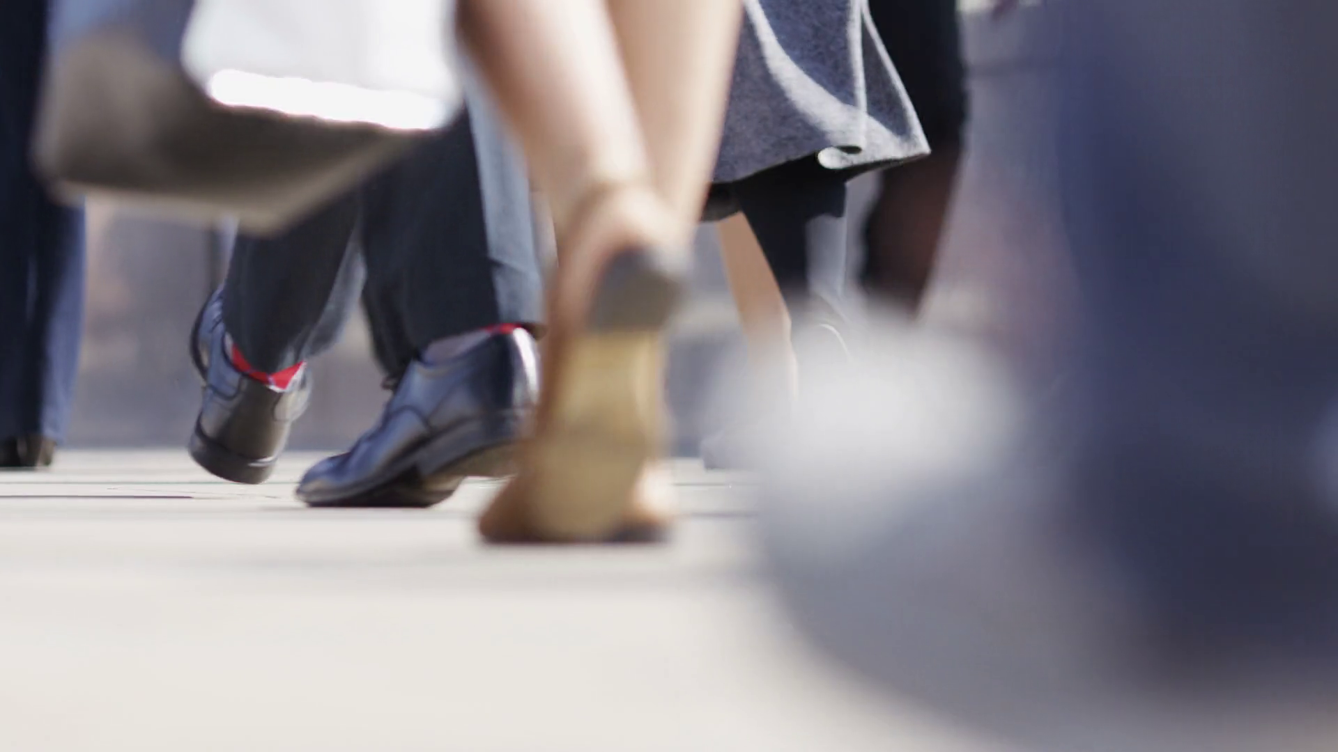 Feet Of Pedestrian Commuters Walking In Stock Footage SBV-316113528 ...