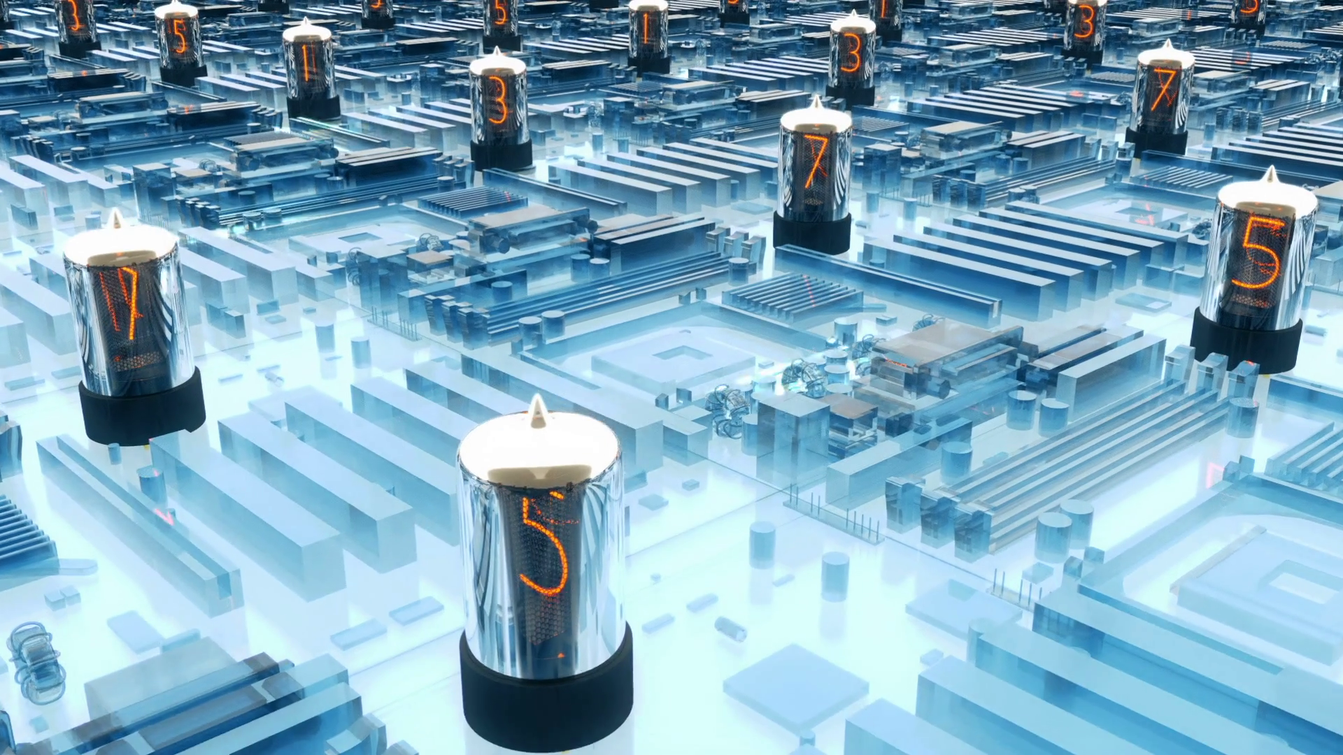 Flying Over Futuristic Circuit Board With Stock Motion Graphics SBV ...